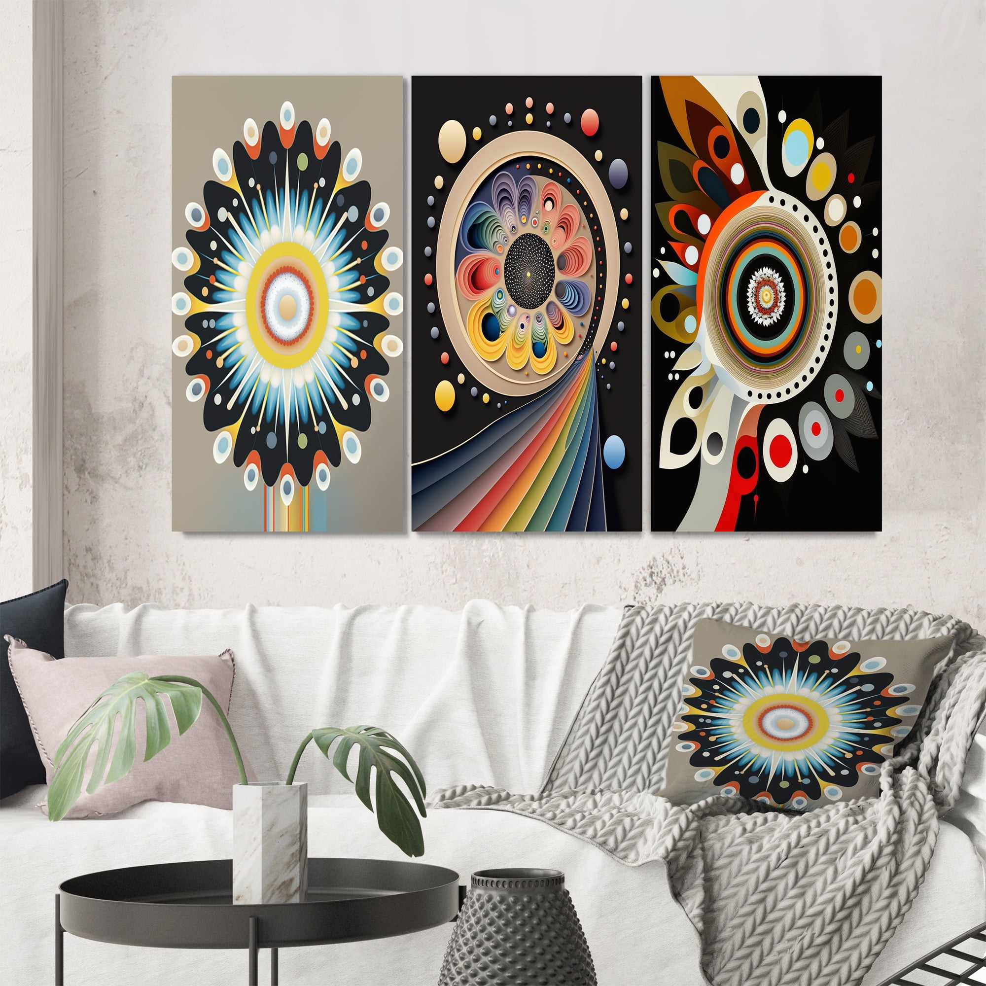Designart "Occult Spirit Effervescence II" Modern Geometric Wall Art ...