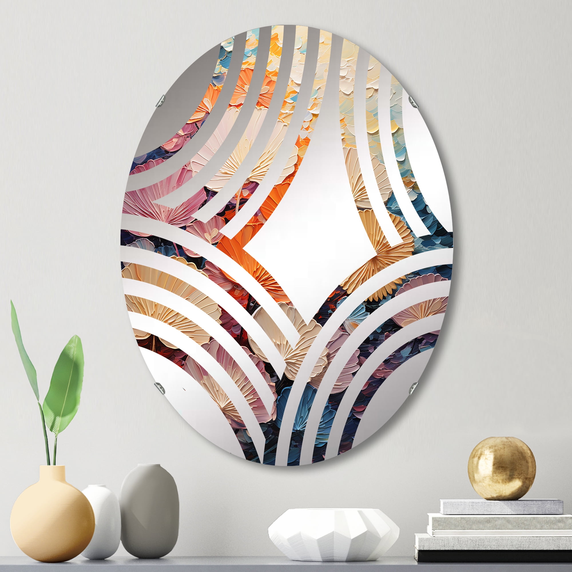 Designart "Oceanic Bliss Panorama" Seashell Baptist Fan Round Wall ...