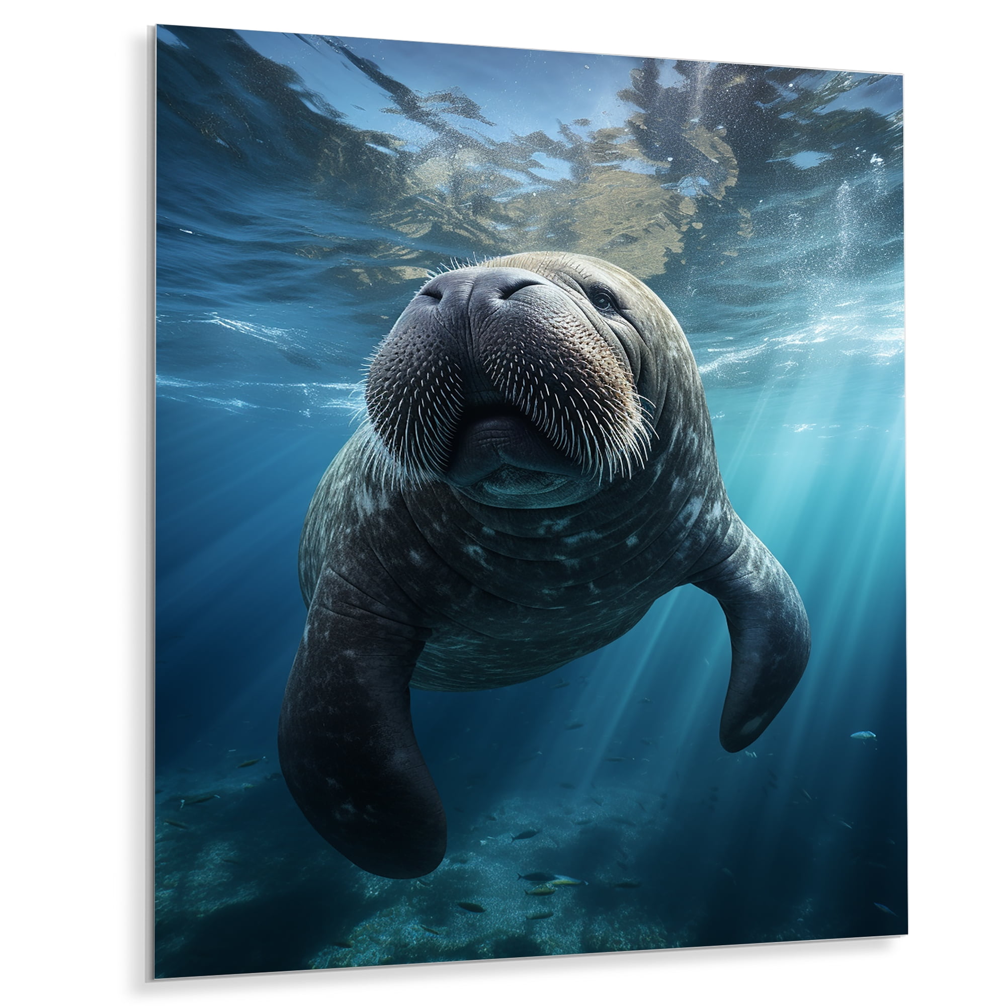 Designart "Oceanic Wanderings of the Walrus III" Walrus Metal Art ...