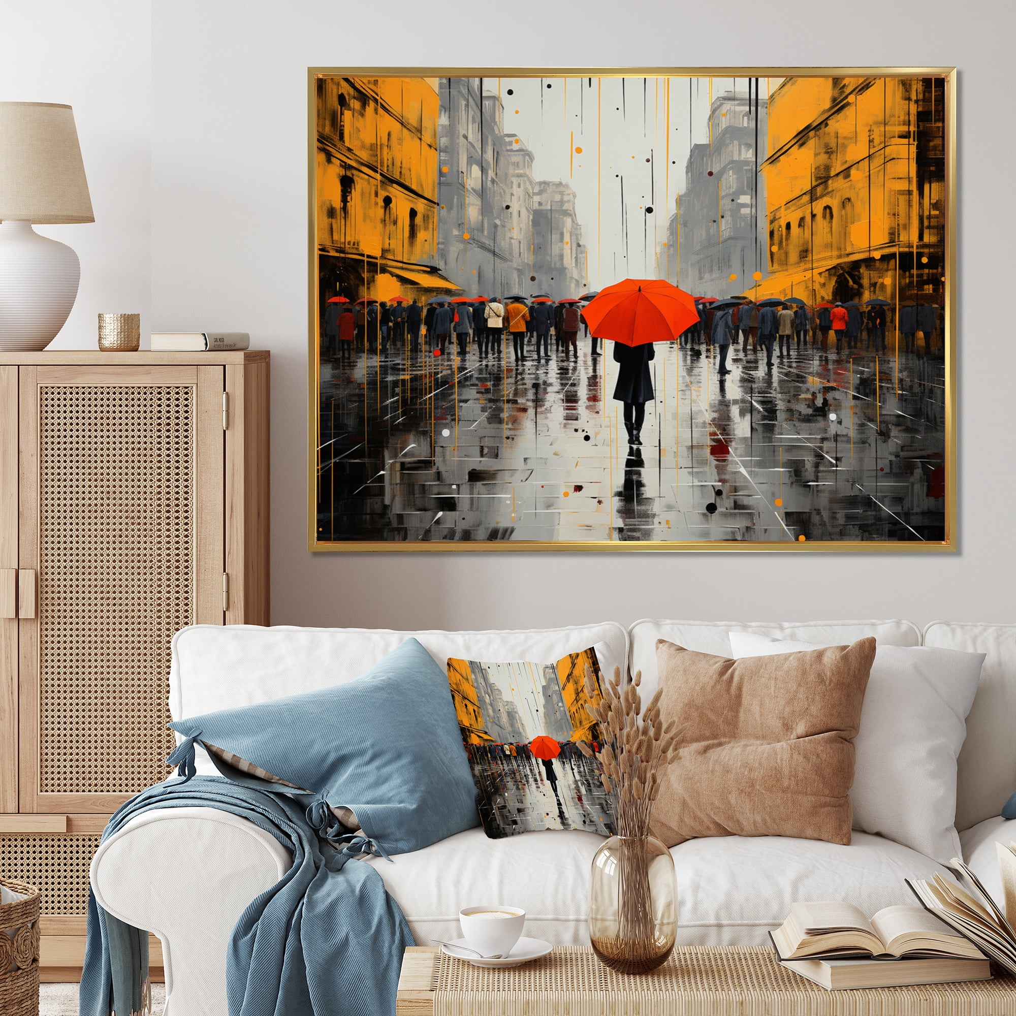 Designart "Of Metropolis Cityscape Glimpses art painting" Cityscapes ...