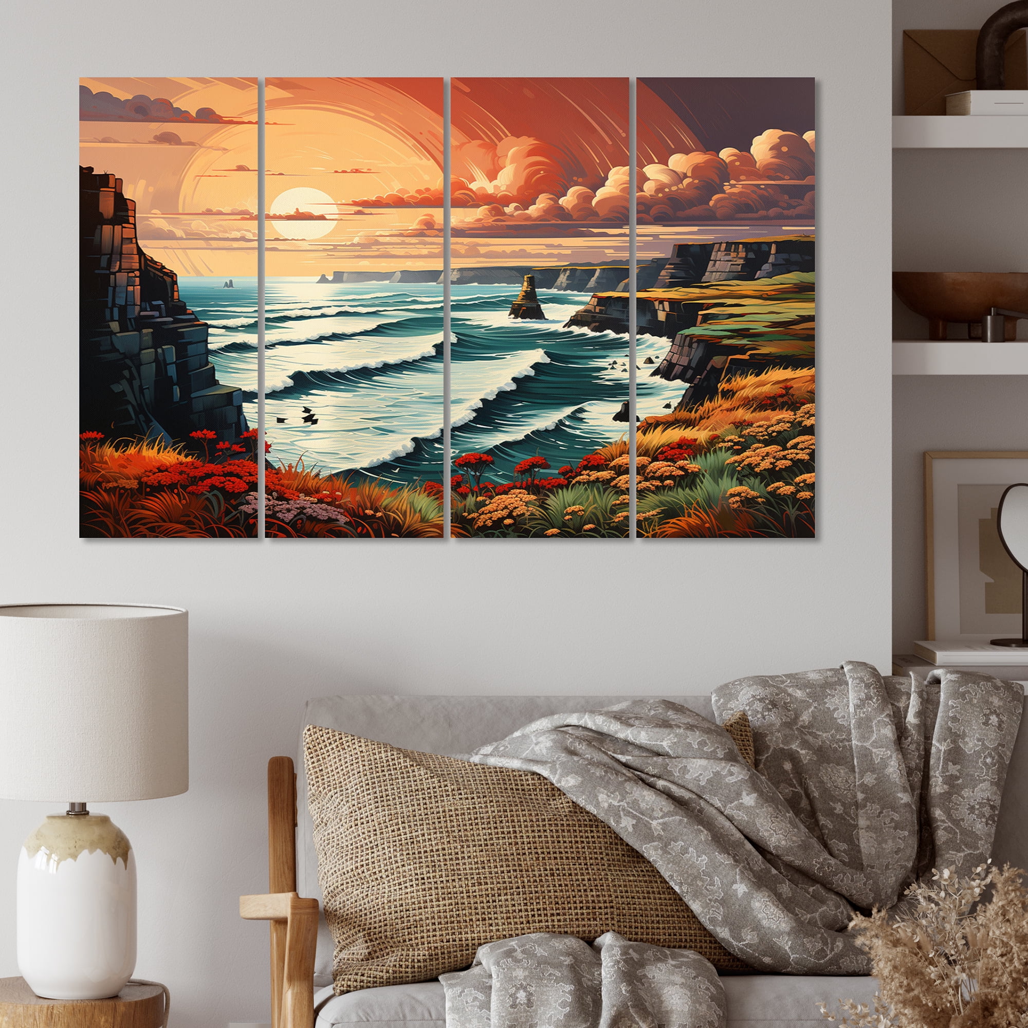 Designart "Of Moher Ireland Cliffs wall art II" Ireland Wall Art Prints ...
