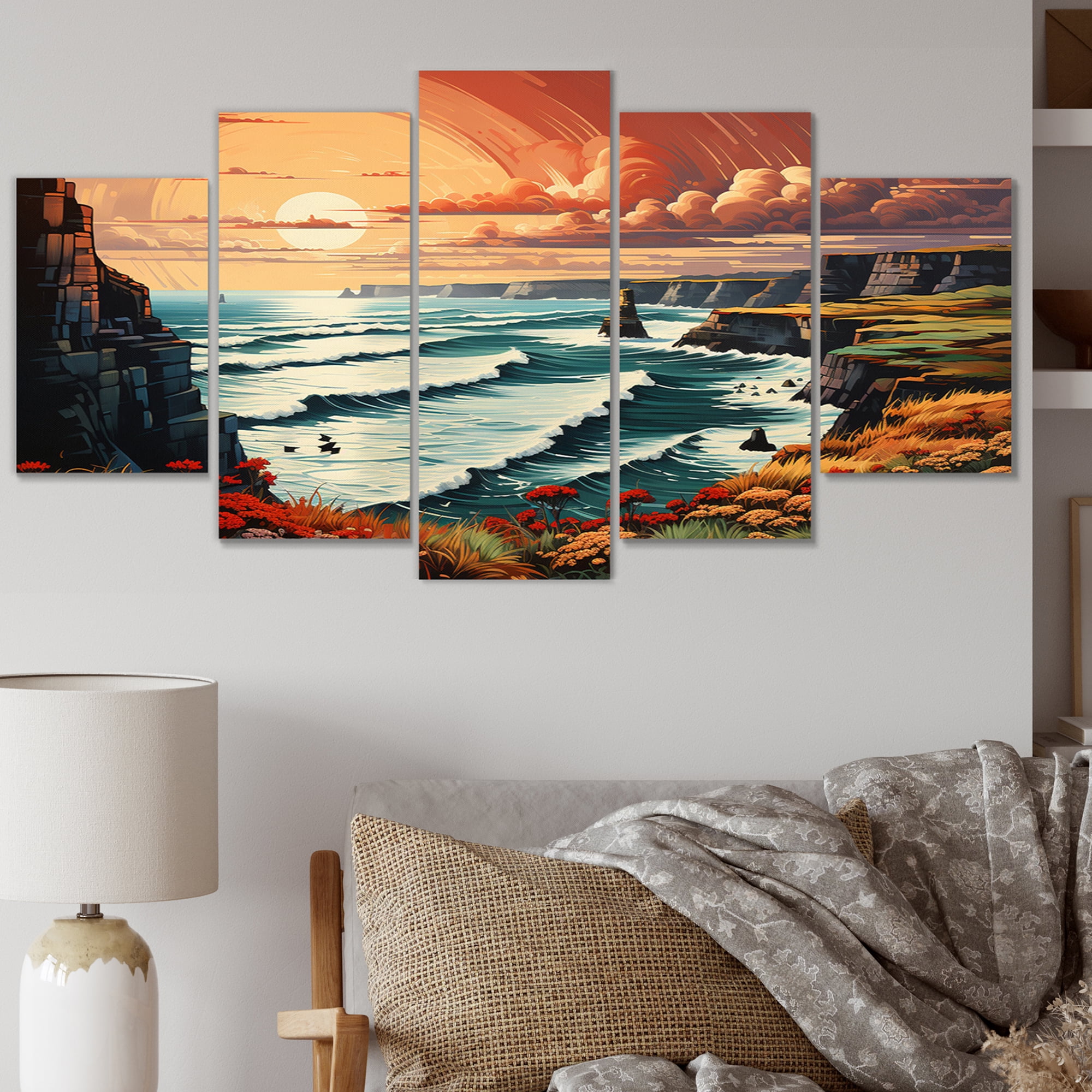 Designart "Of Moher Ireland Cliffs wall art II" Ireland Wall Art Prints ...