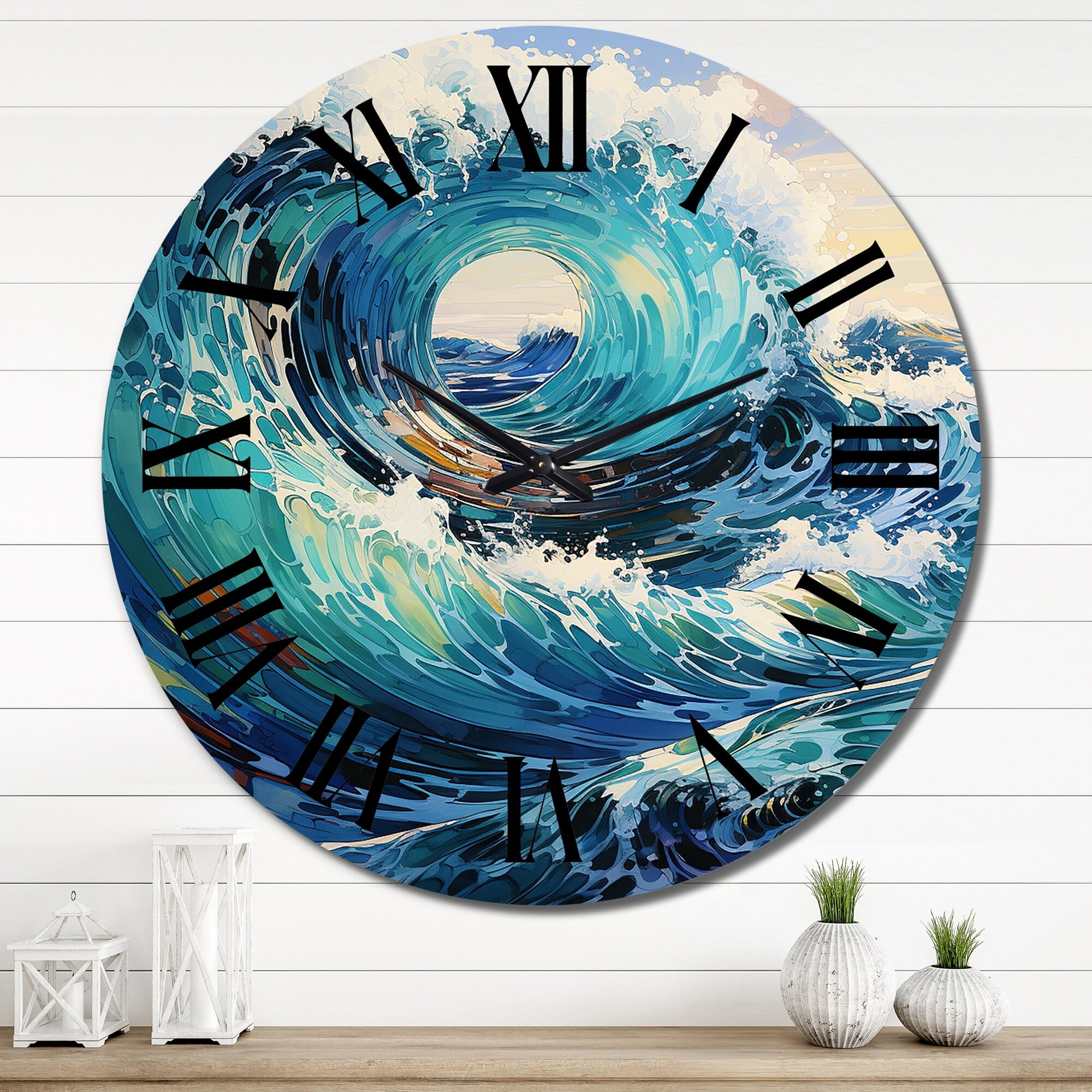 Designart "Of Wonder Coastal waves Waves painting III" Nautical & Beach ...