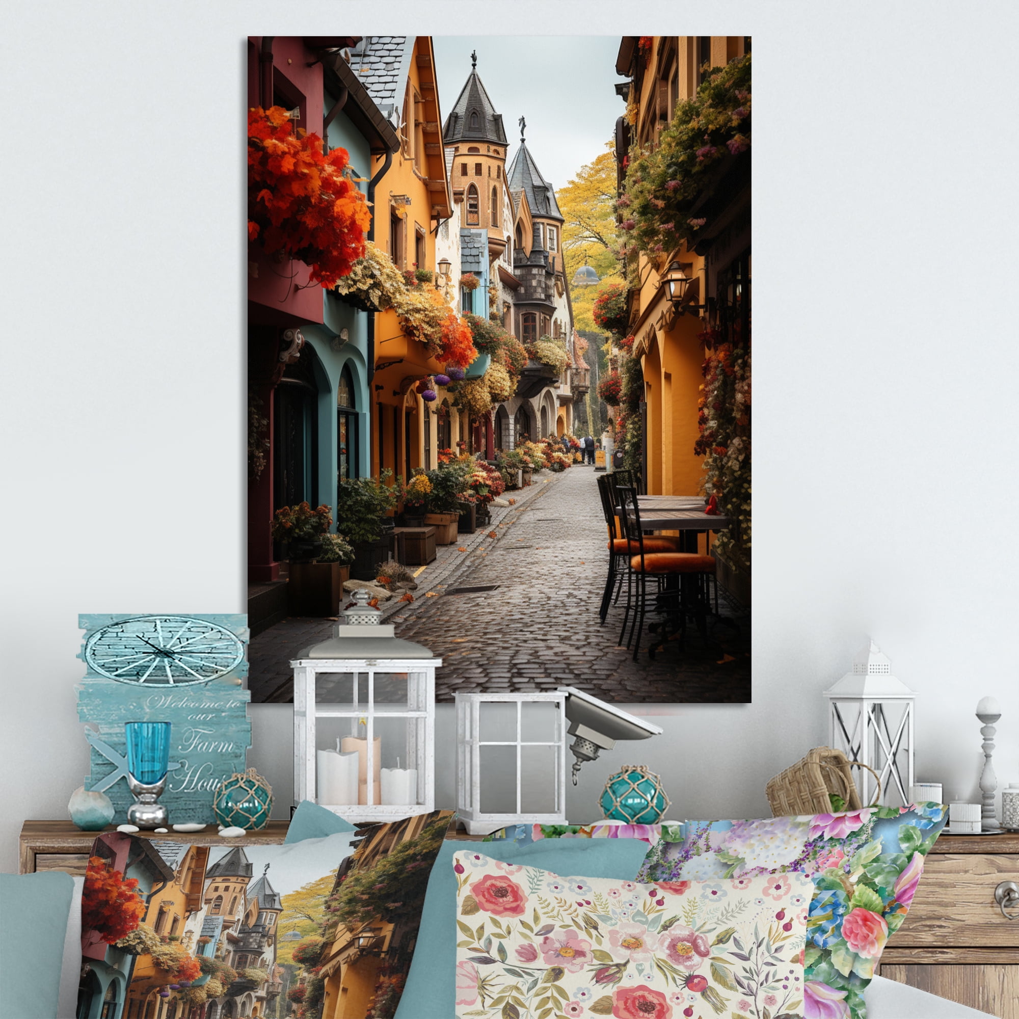 Designart "Old Town Germany Cologne wall decor II" Cityscapes Metal Art ...