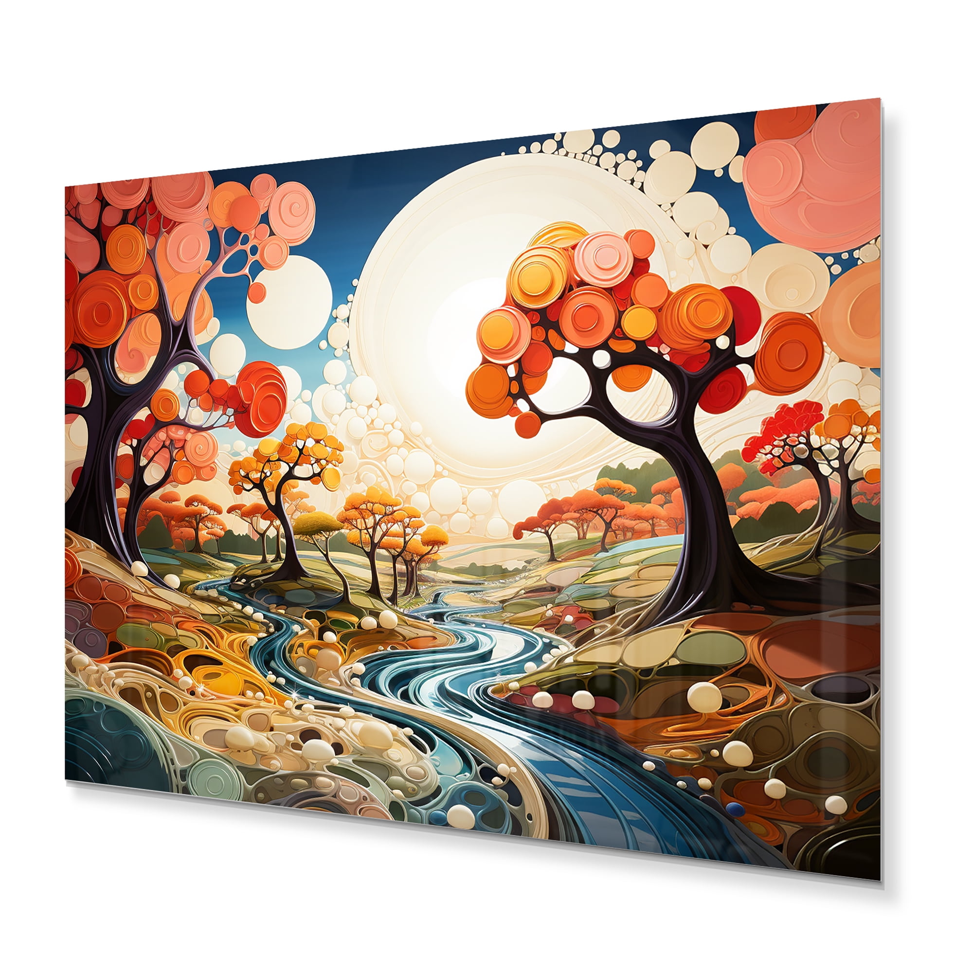 Designart "Organic Forms of Biomorphism I" Modern Metal Art Living Room ...