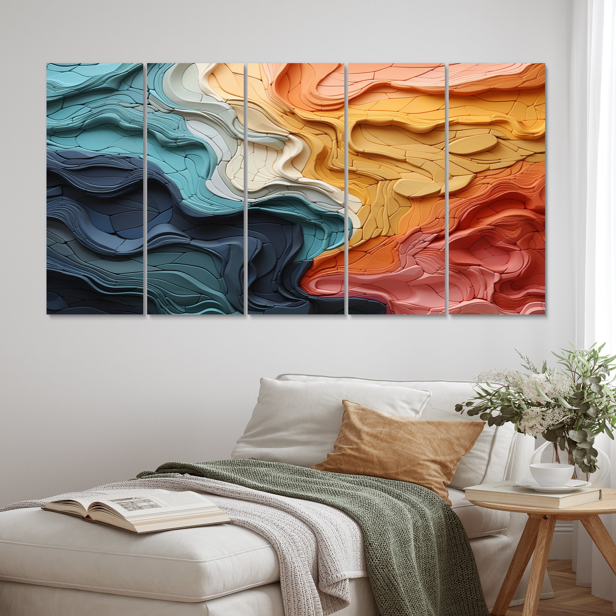 Designart "Organic Forms of Biomorphism IV" Modern Wall Art Prints Set ...