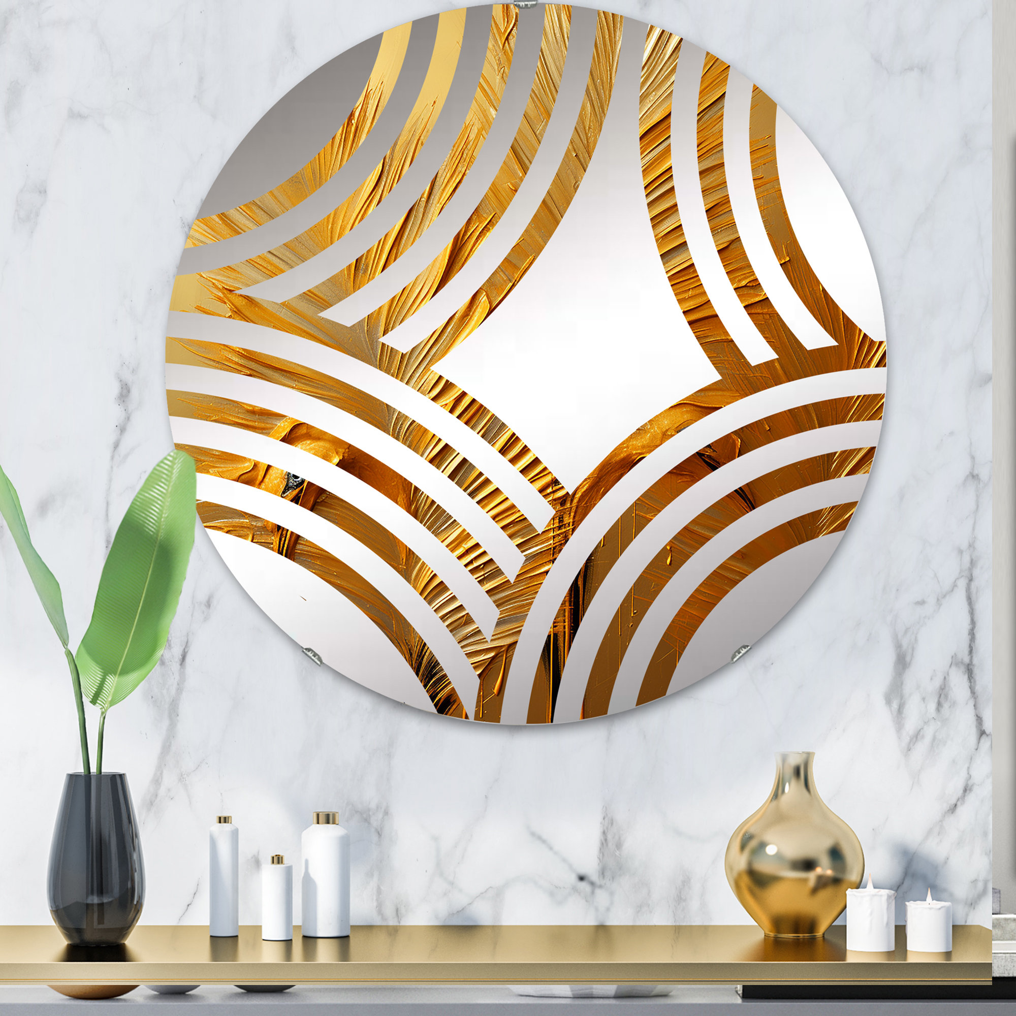 Designart "Ostriches Adorned in Golden Feathers I" Ostriches Baptist ...