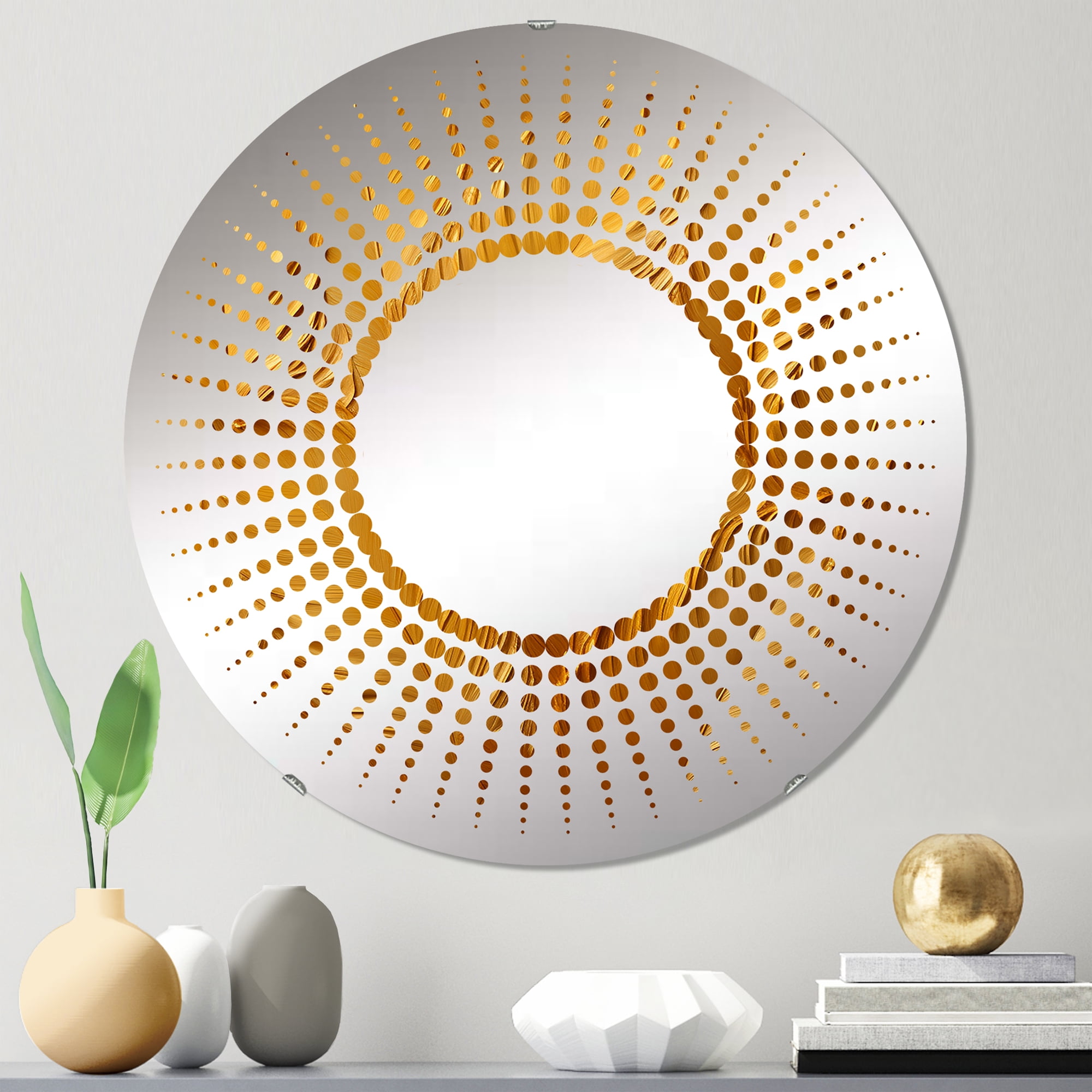 Designart "Ostriches Adorned in Golden Feathers" Ostriches Starburst ...