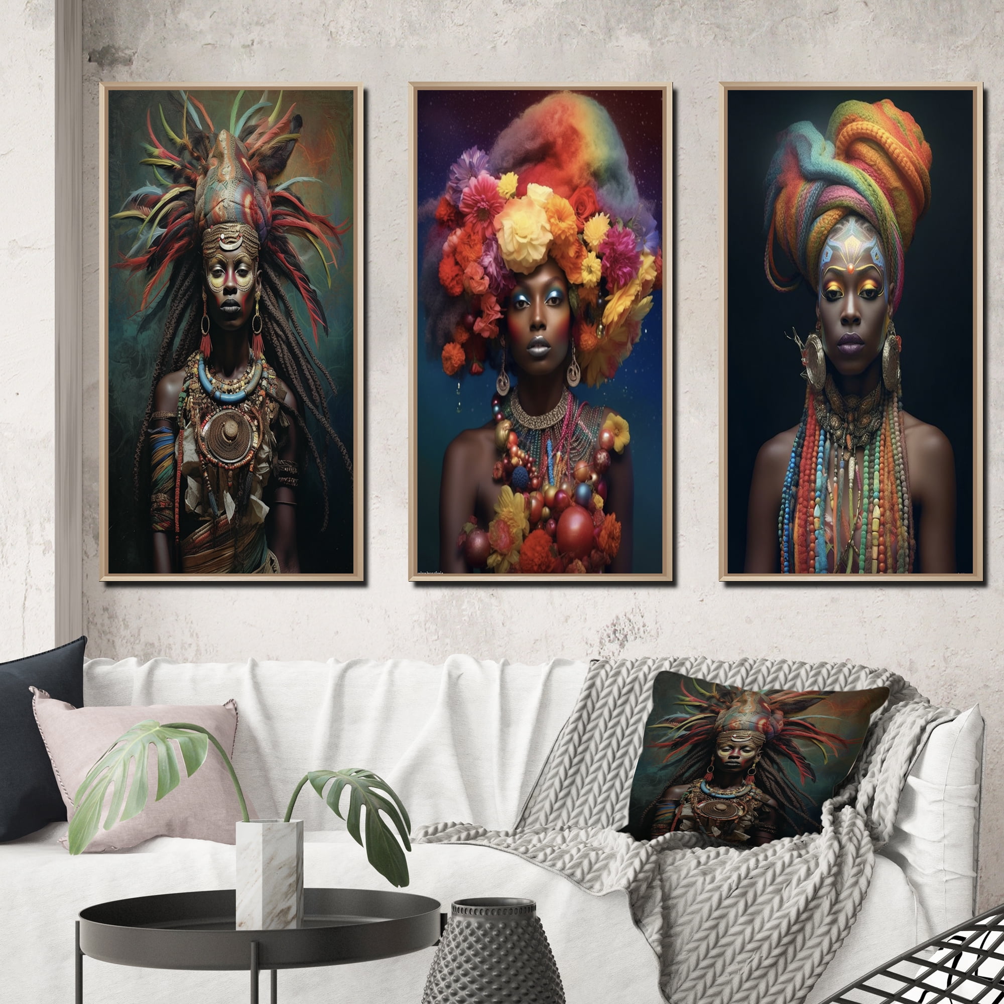 Designart "Osunmare Rainbow Orisha Goddess II" African American Woman ...
