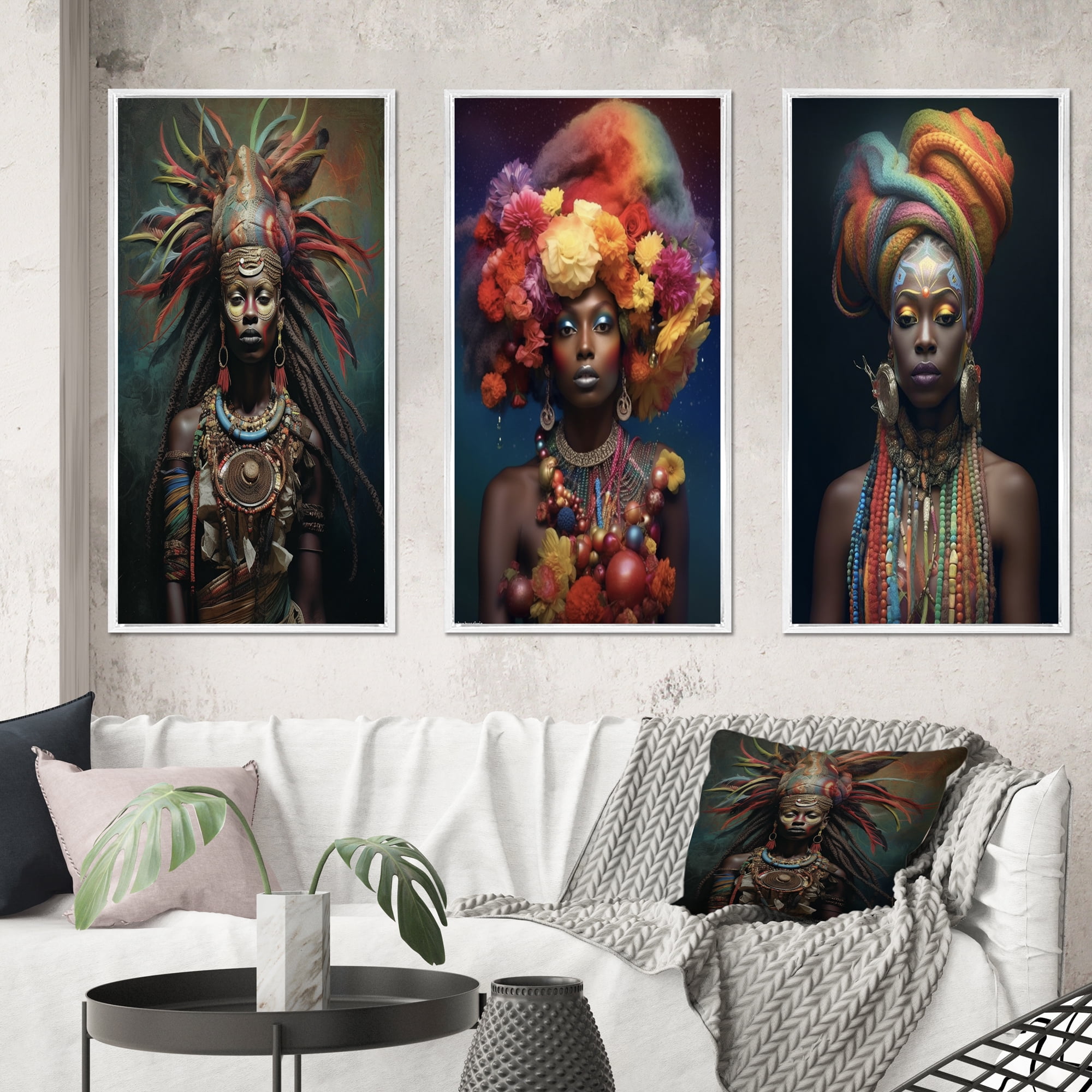 Designart "Osunmare Rainbow Orisha Goddess II" African American Woman ...
