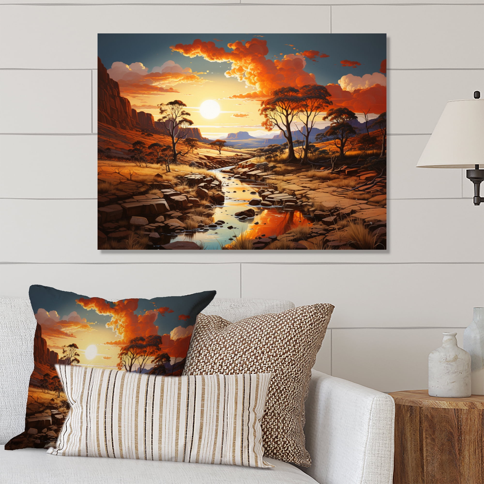Designart "Outback Wonder Australia painting III" Landscapes Metal Wall ...