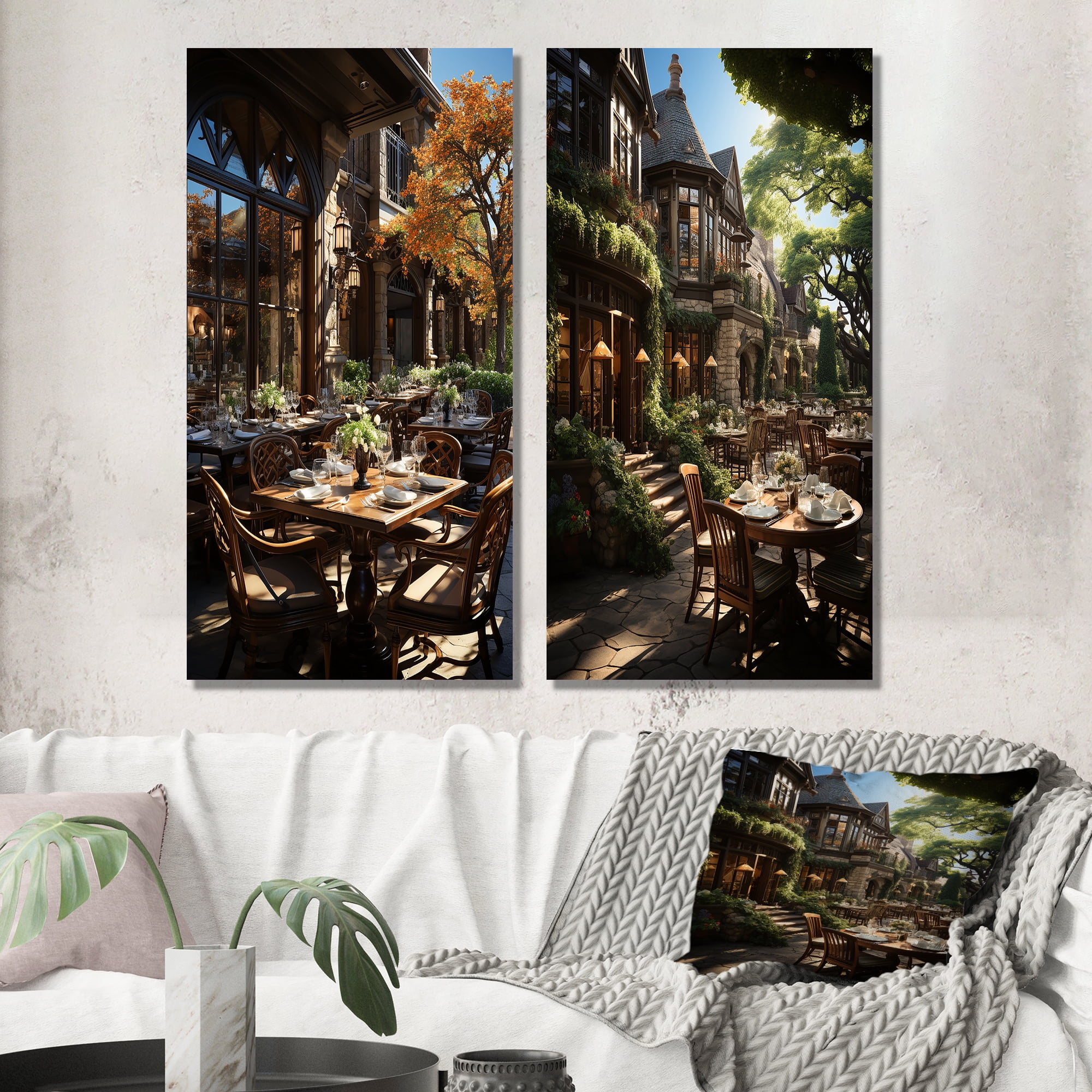 Designart "Outdoor Dining Country Clubs painting III" Country Clubs ...