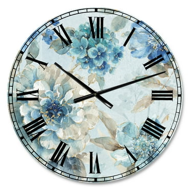 Designart Oversized Multicolor Analog Round Modern Traditional Wall ...