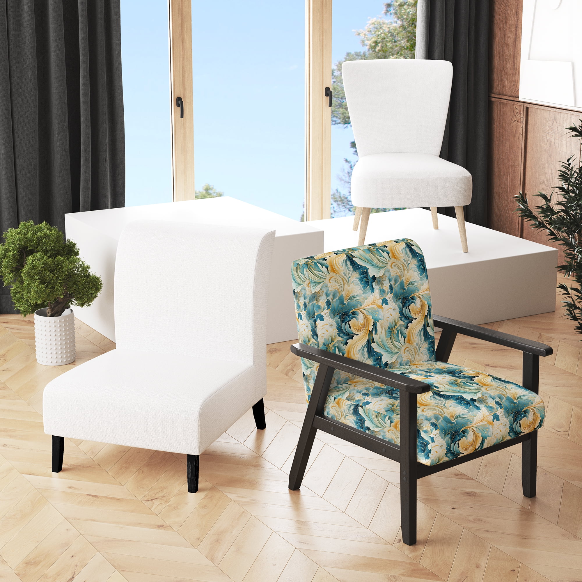 Designart "Paisley Mirage In The Desert VI" Beige Paisley Upholstered ...