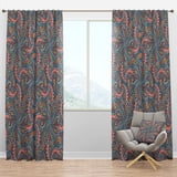 Designart 'Paisley Pattern I' Bohemian & Eclectic Blackout Curtain ...