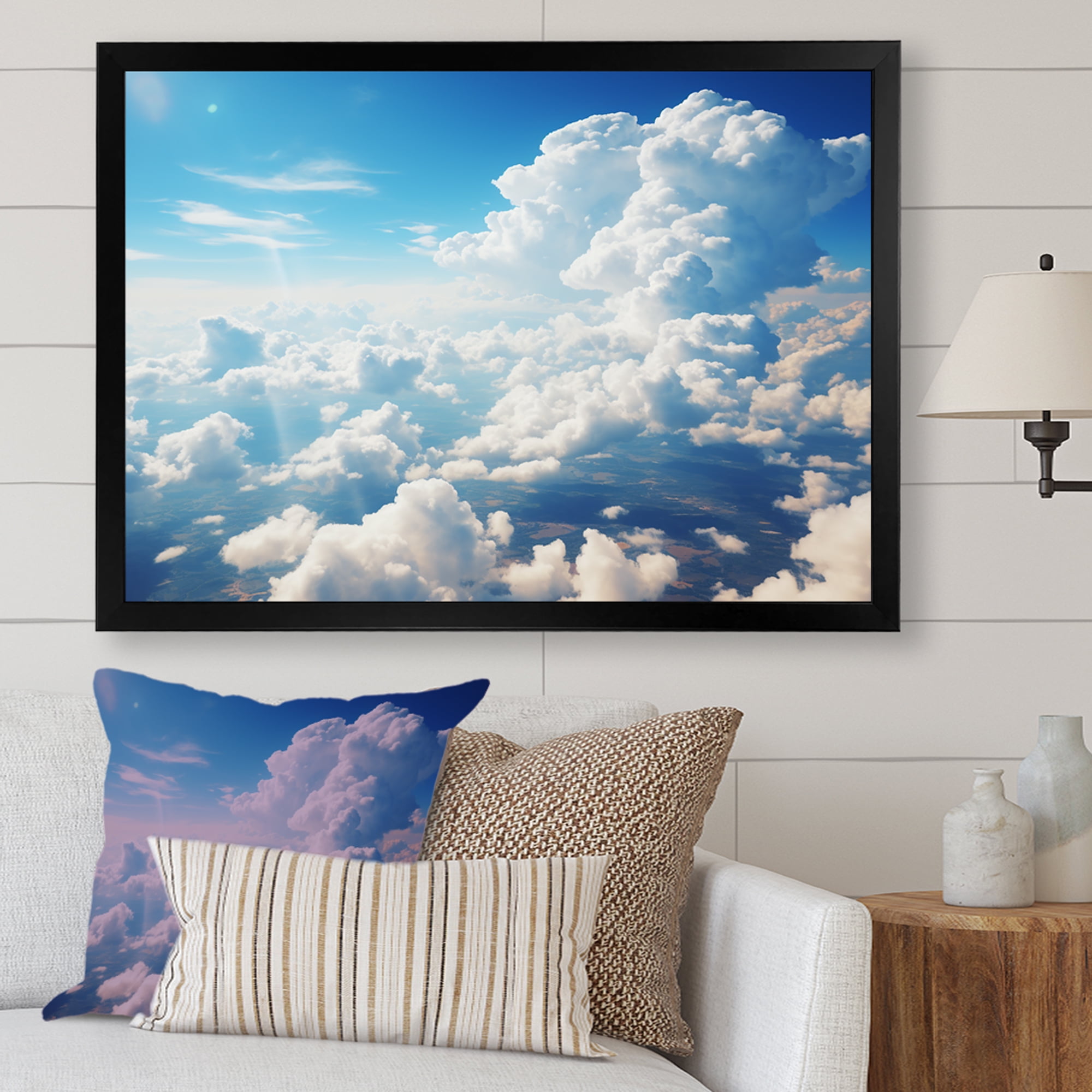 Designart "Panoramic Canopy Sky's Vast Horizon III" Landscapes Framed ...