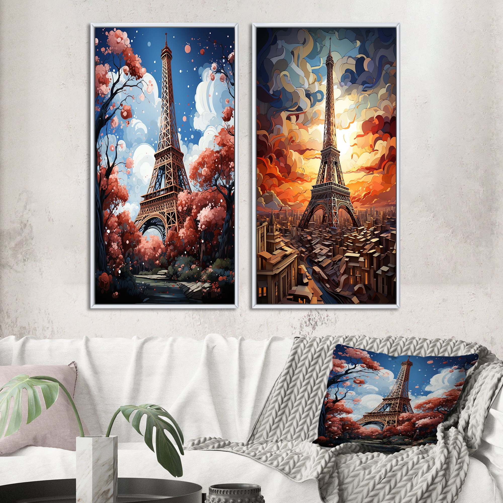 Designart "Paris in Spring Bloom Elegance and Charm I" City Paris ...