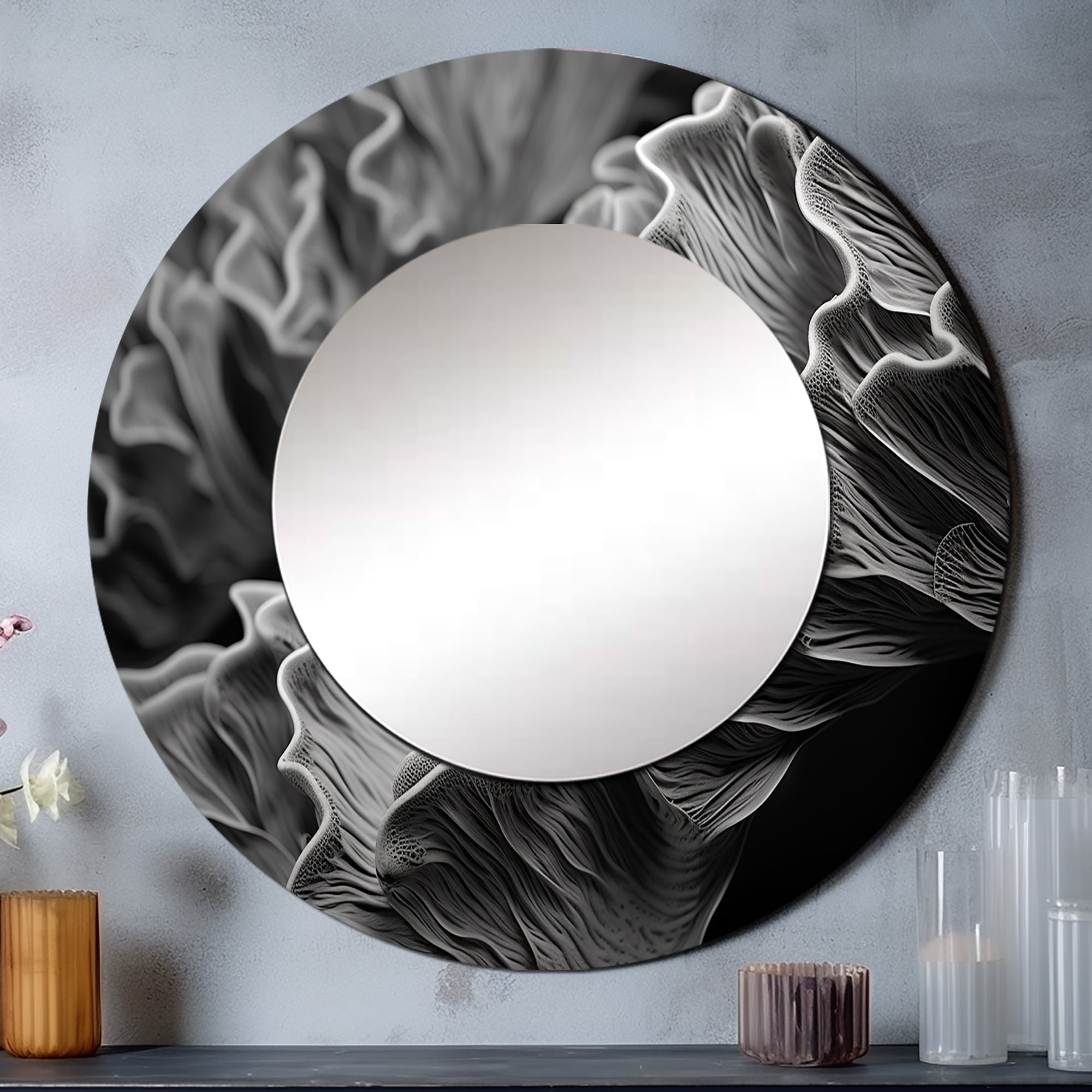 Designart "Peaceful Coral Reef" Coastal Coral Under Water Grey Large ...