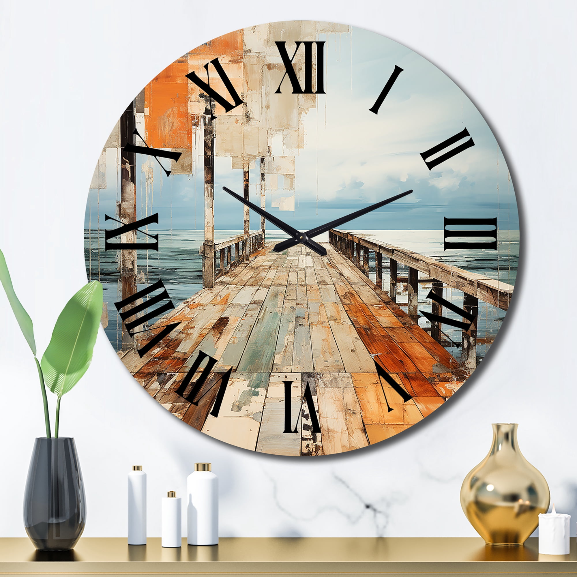 Designart "Perspective of the Coastal Pier III" Nautical & Beach ...