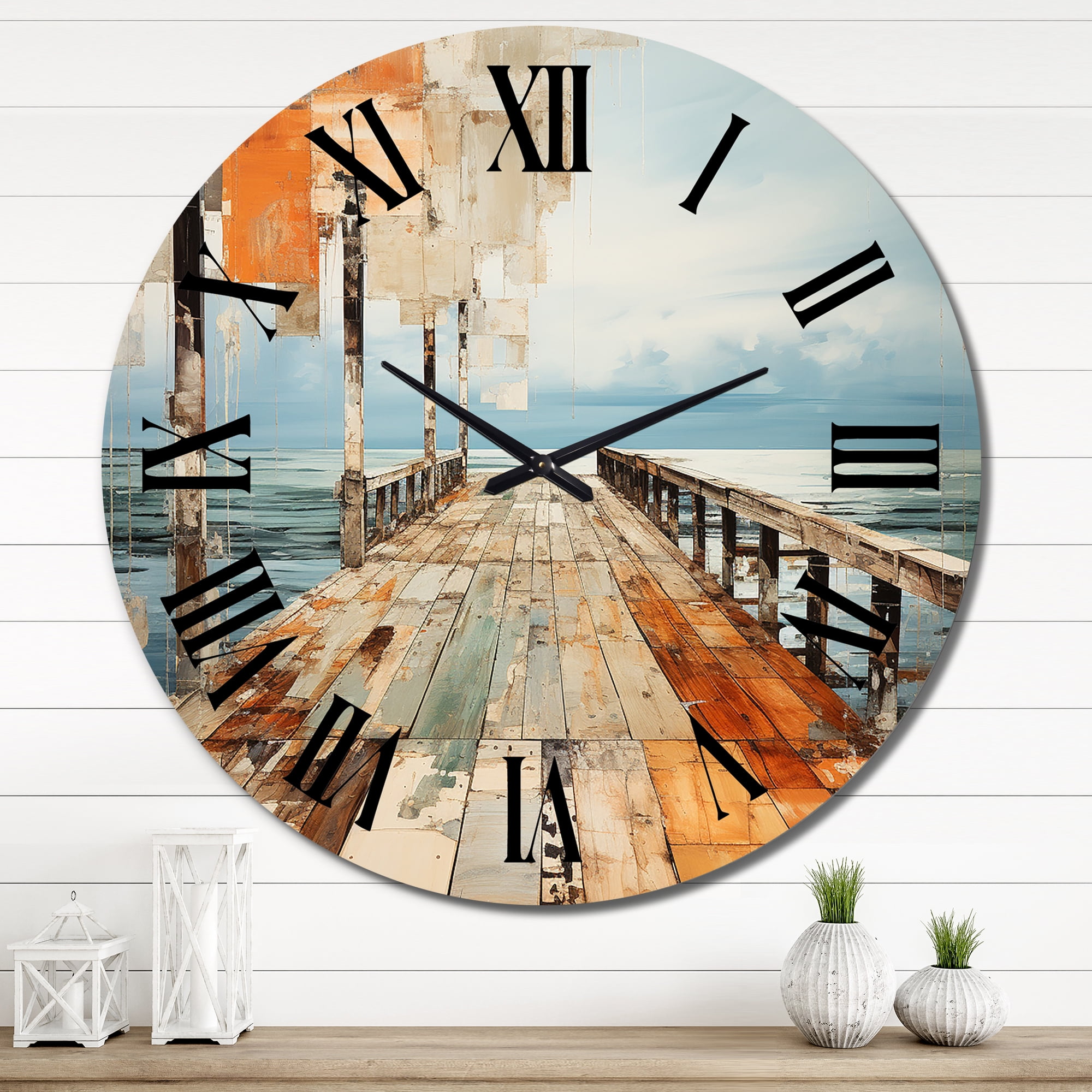 Designart "Perspective of the Coastal Pier III" Nautical & Beach ...