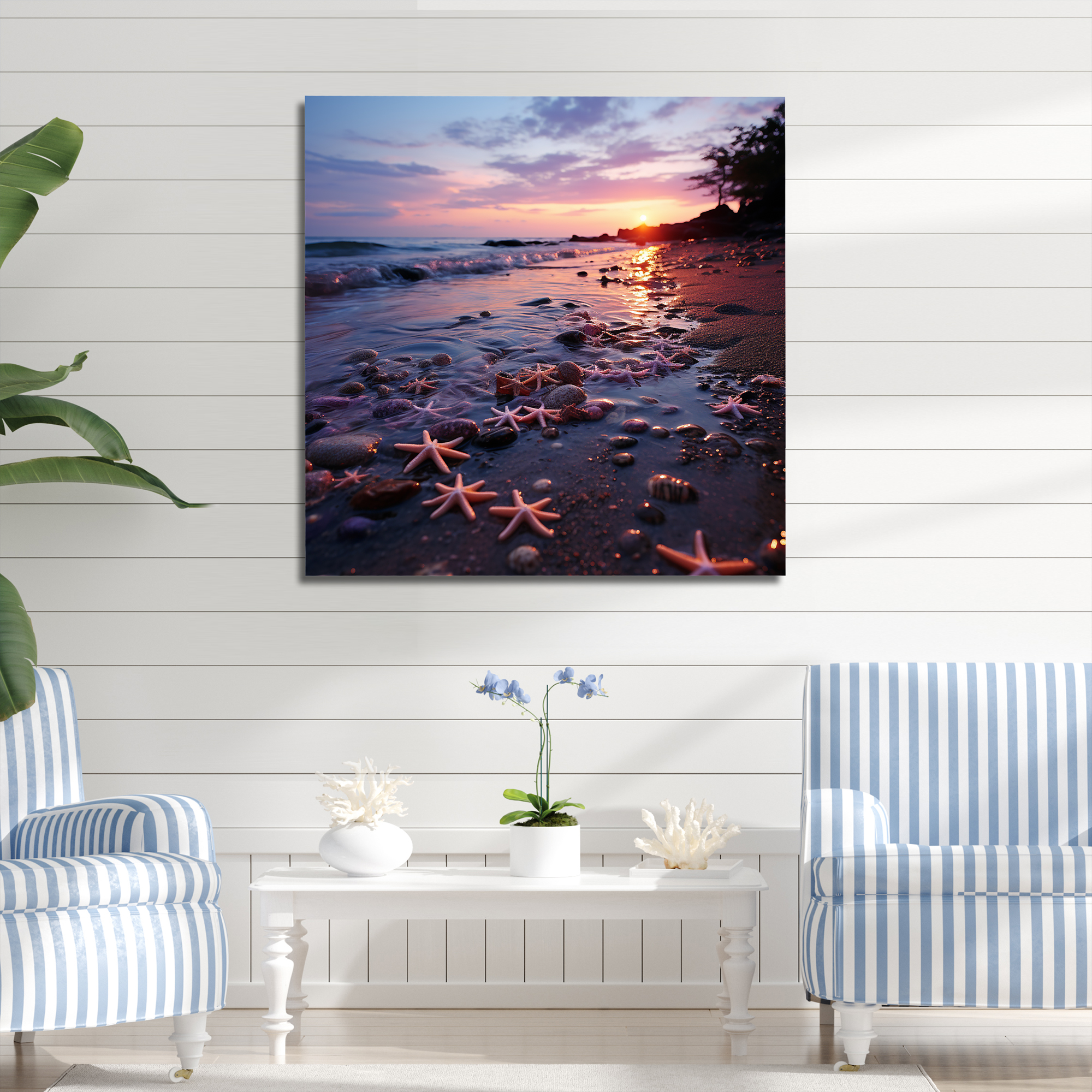 Designart "Photo of Beachside Starfish II" Coastal Wall Art - Coastal ...