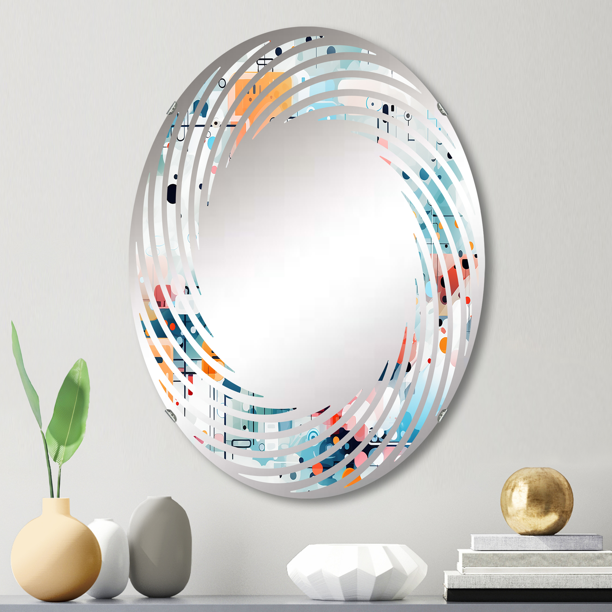 Designart "Pixelated Expression in Blue and Pink Abstraction I ...