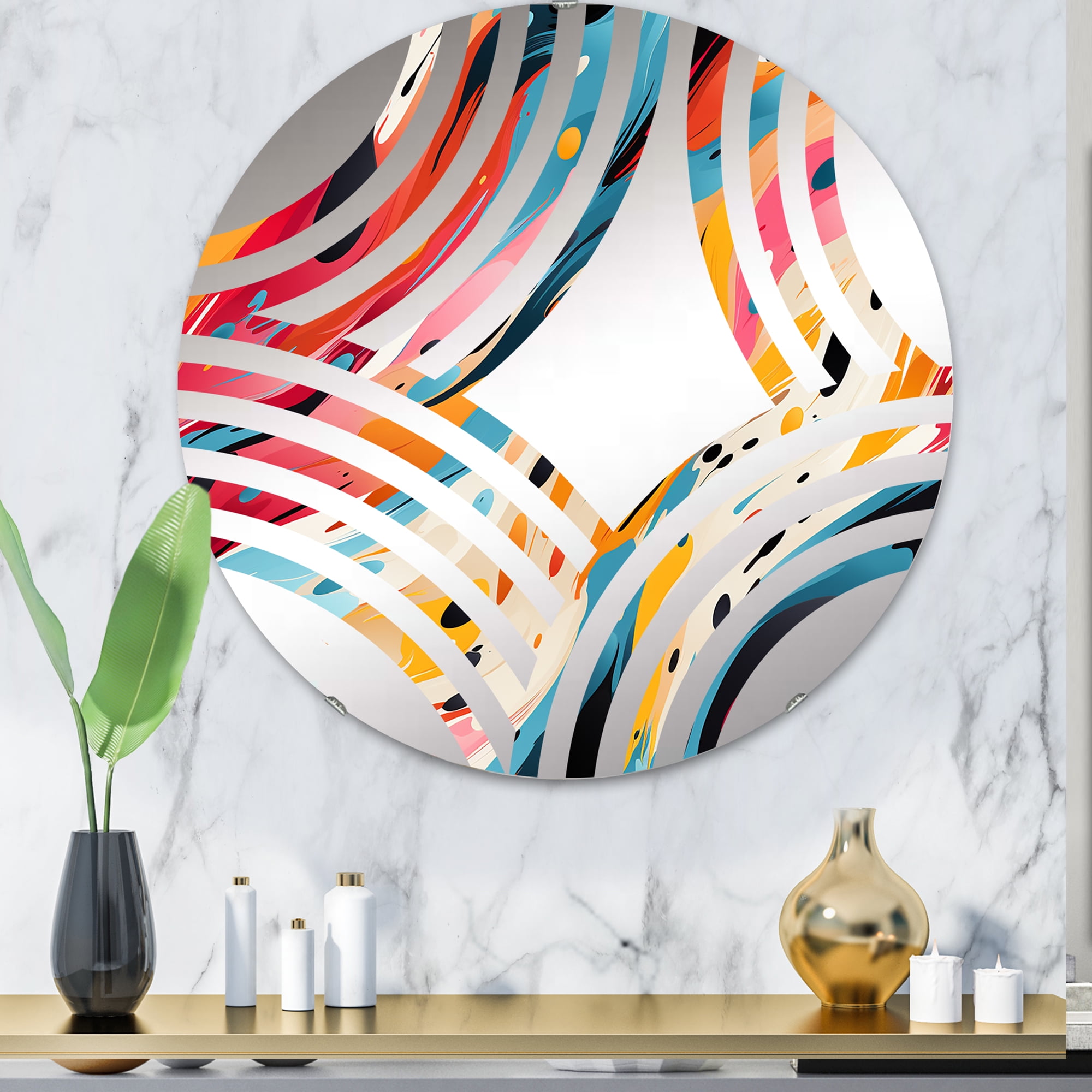 Designart "Playful Matrix of Multicolor Pop Art II" Pop Art Baptist Fan ...