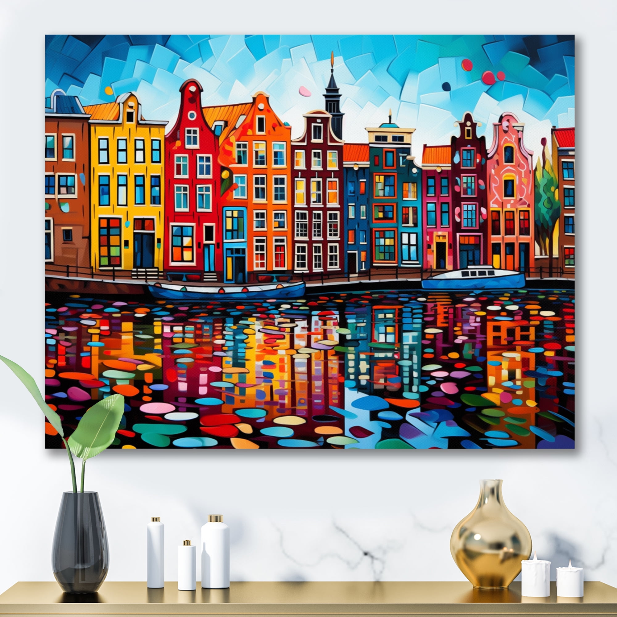 Designart "Pop Art Amsterdam I" Amsterdam Wall Art Print - Walmart.com