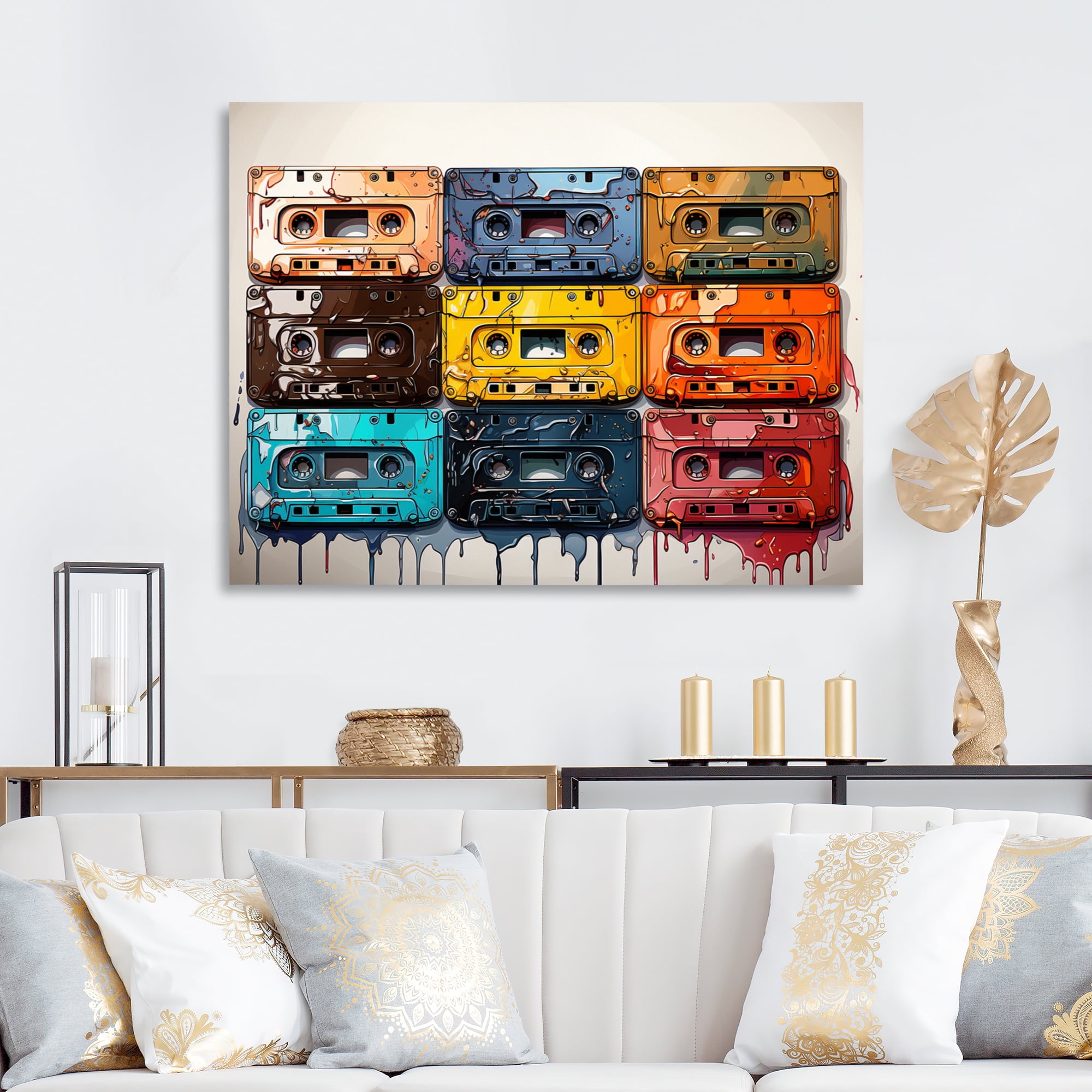 Designart "Pop Art Cassette Collection IV" Music Wall Decor - Walmart.com
