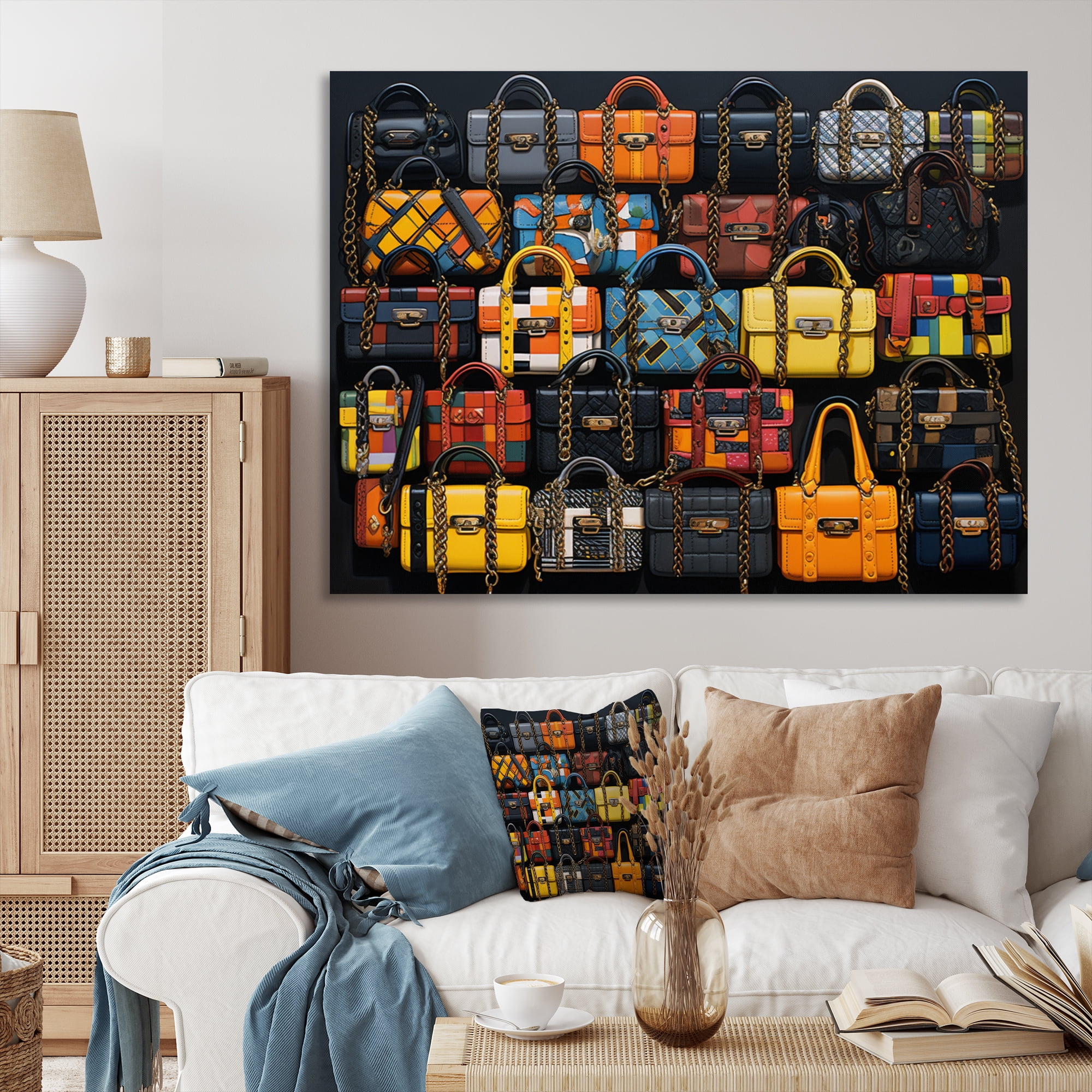 Designart "Pop Art Collection of Designer Bags I" Fashion Wall Art ...