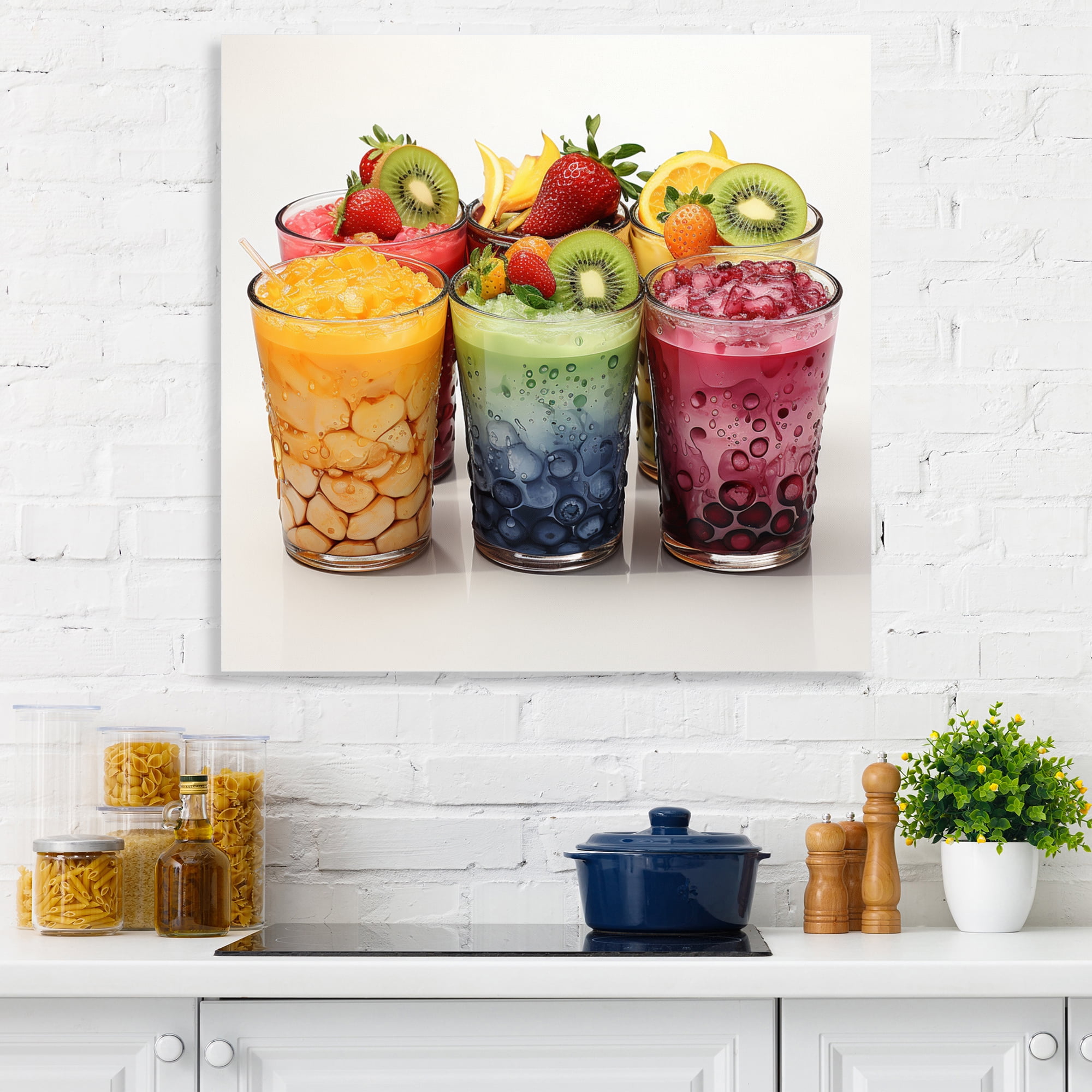 Designart "Pop Art Refreshment Vibrant Smoothies III" Food & Beverage ...