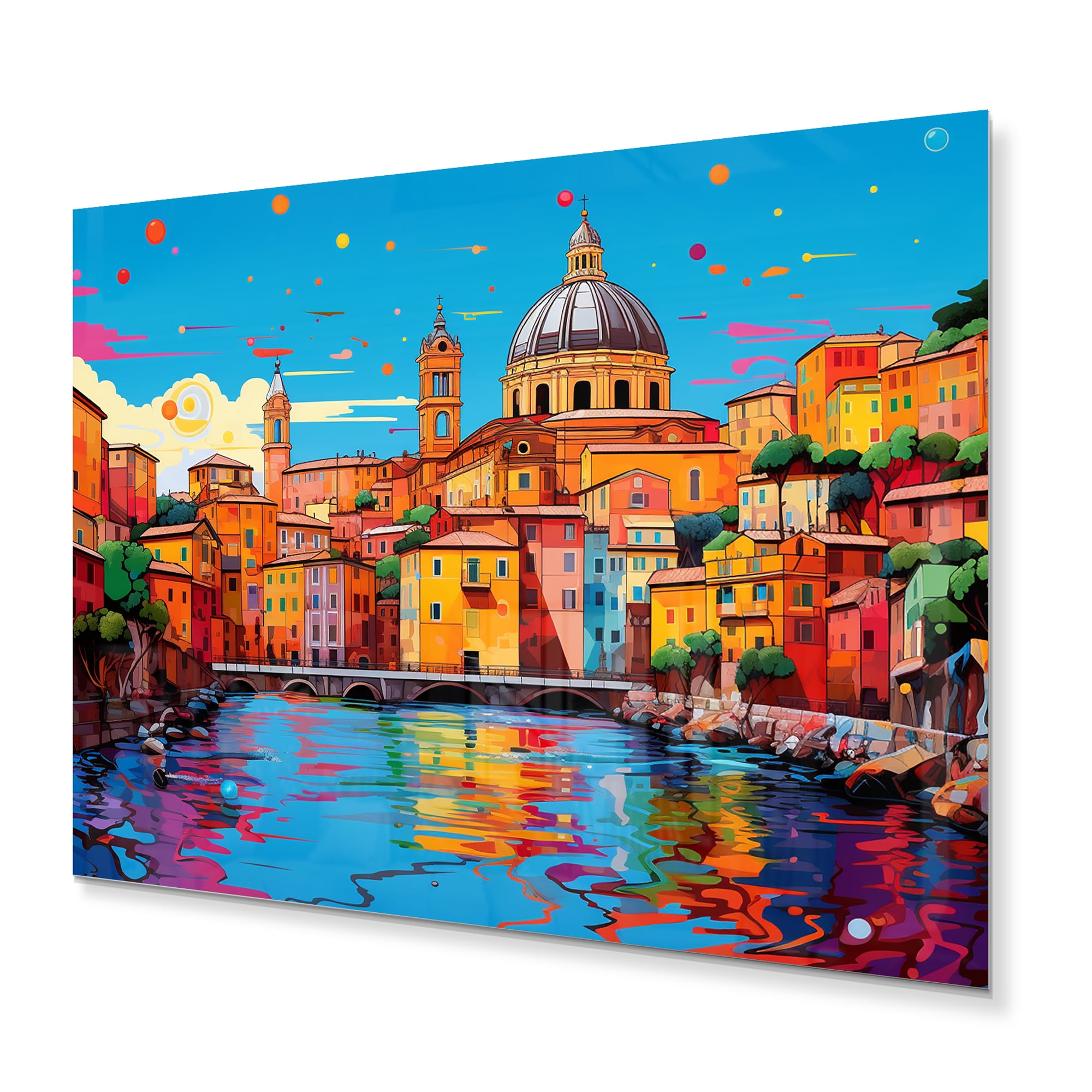 Designart "Pop Art Rome I" Rome Metal Art Print - Walmart.com