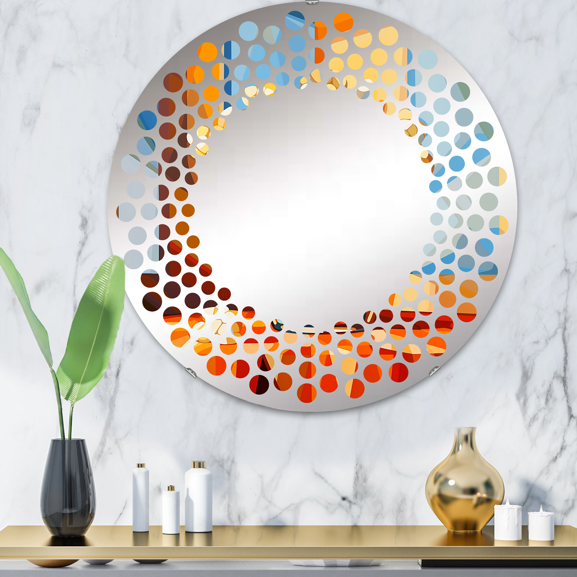 Designart "Pop Art-Style Vibrant Orange Popcorn" Pop Art Polka Dot ...