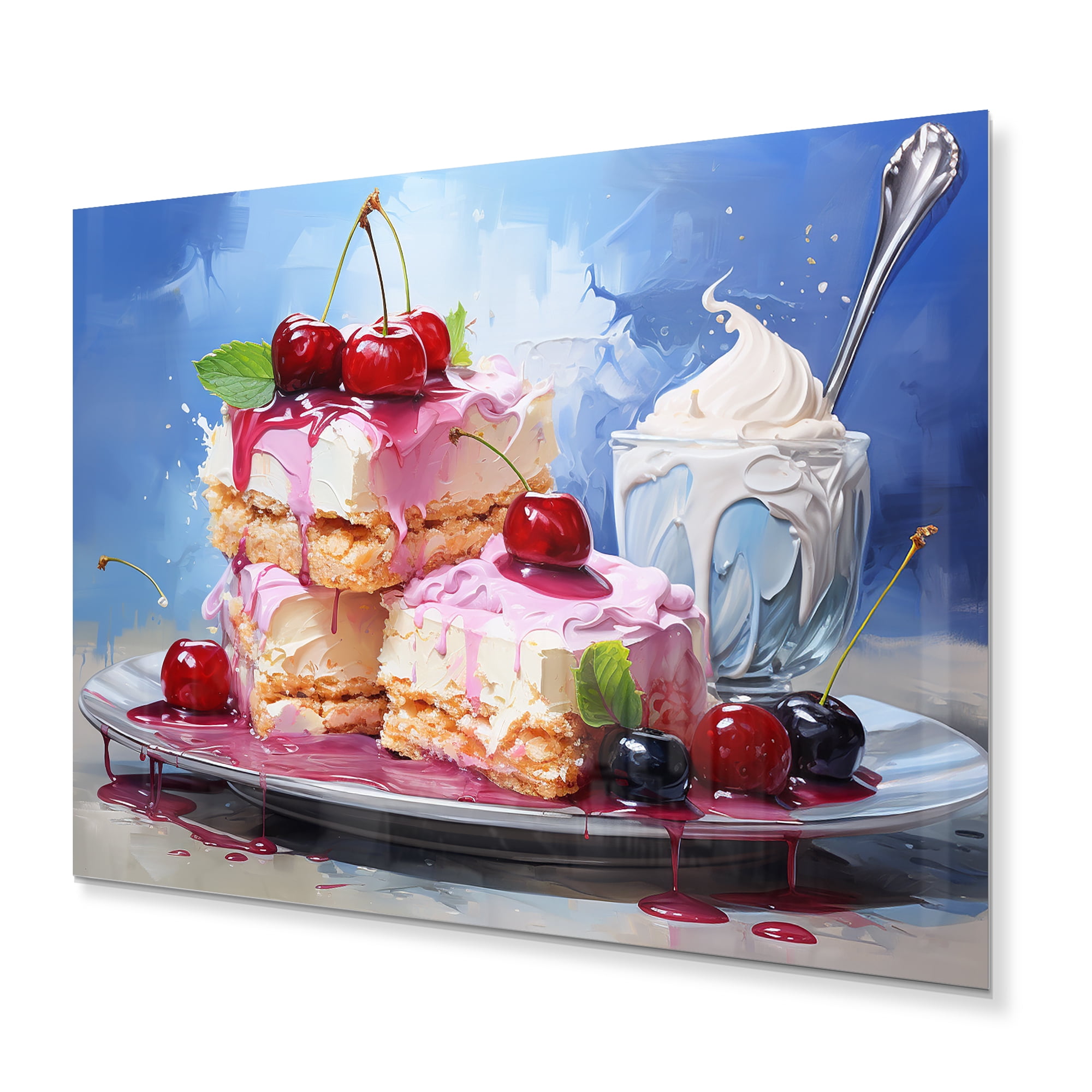 Designart "Pop Art of Dessert Food VI" Food & Beverage Metal Wall Decor ...
