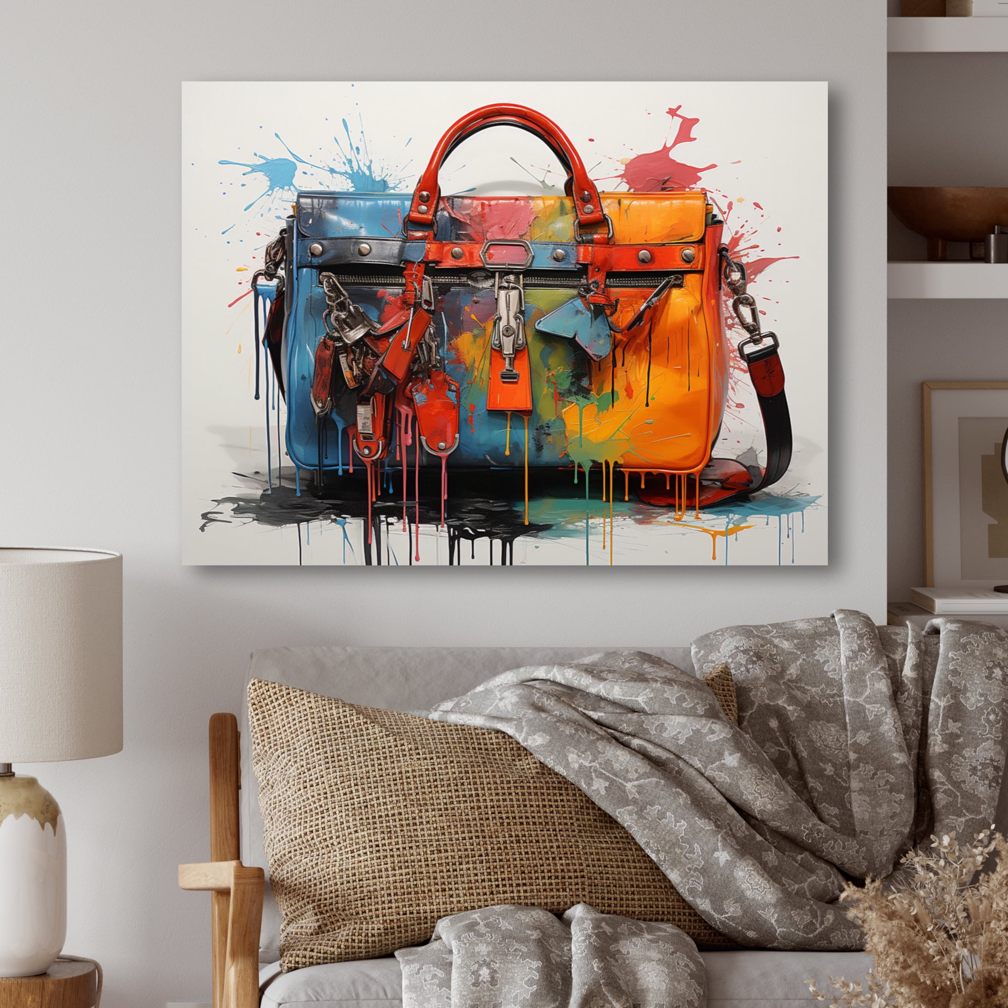 Designart "Popart Stylish Bag Envy I" Fashion Metal Wall Art - Walmart.com