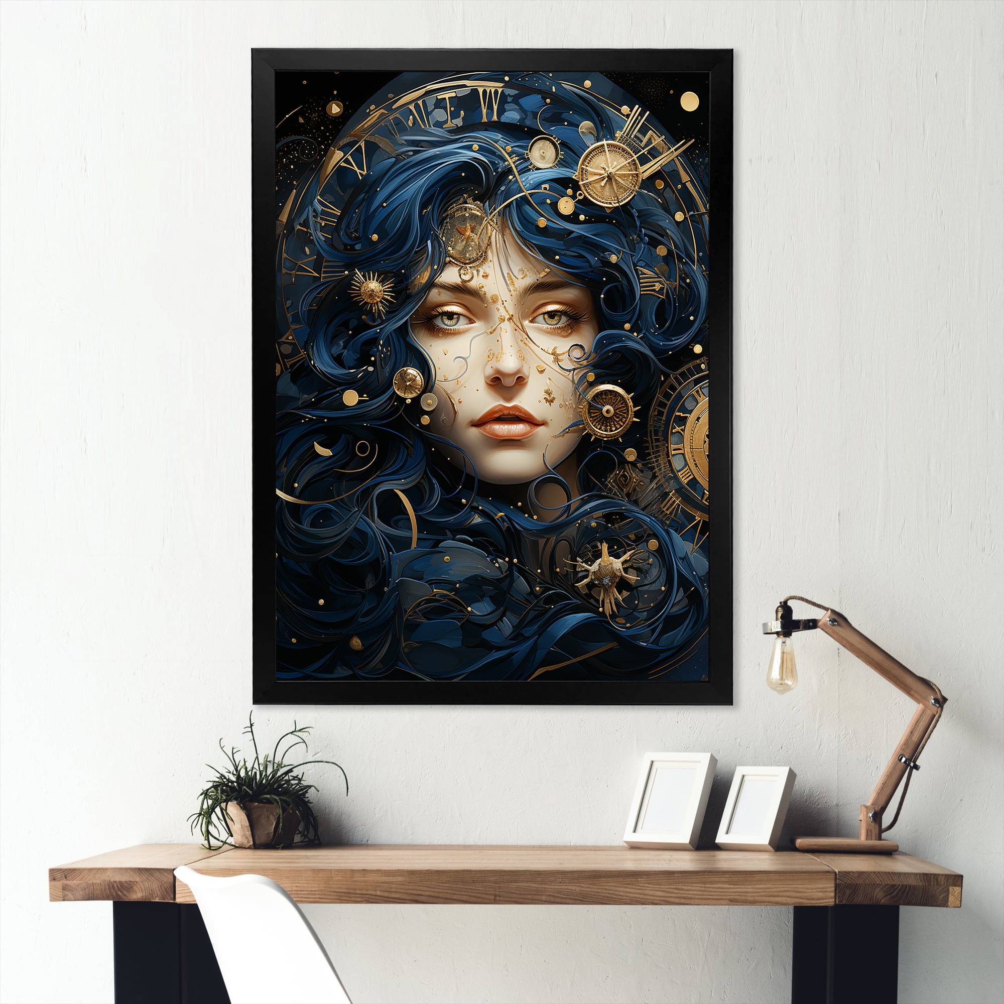 Designart "Portrait Of A Woman'S Zodiac Dreams" Astrology Picture ...