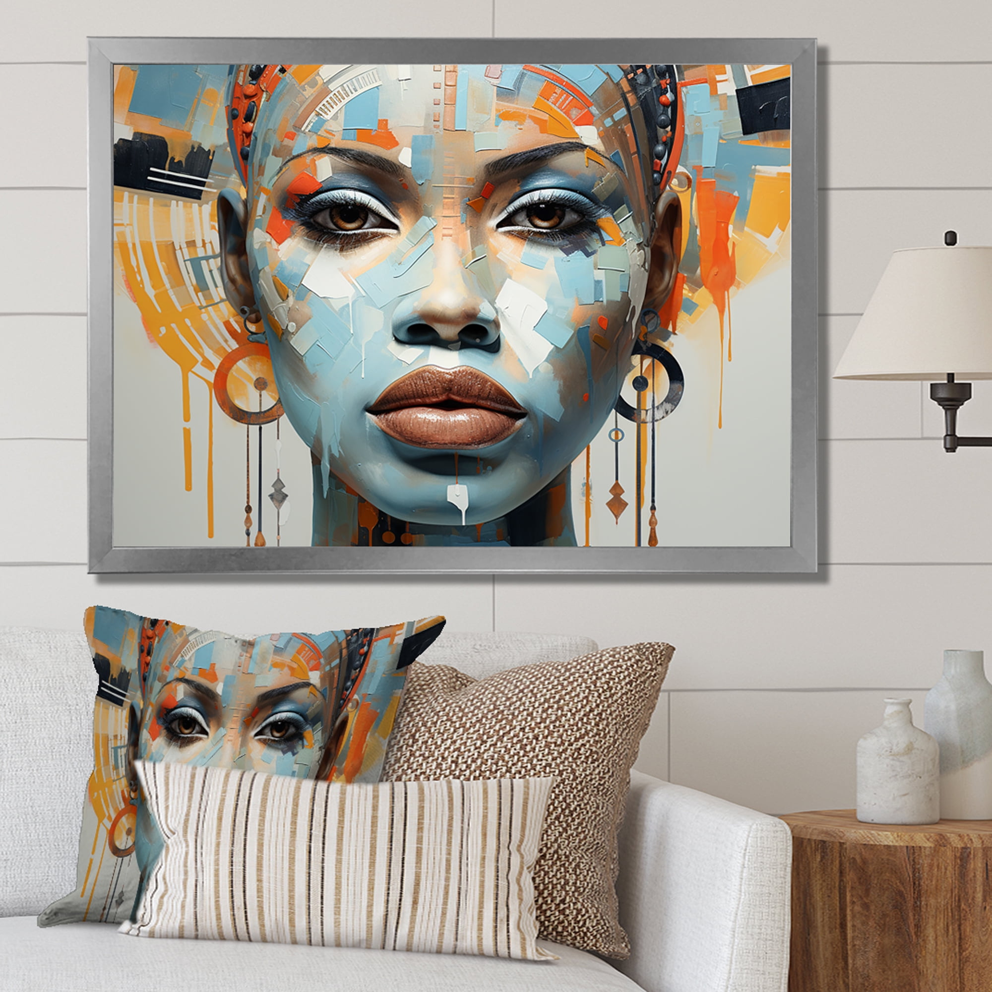 Designart "Portrait Of The Queen Of Africa" African Tribal Picture ...