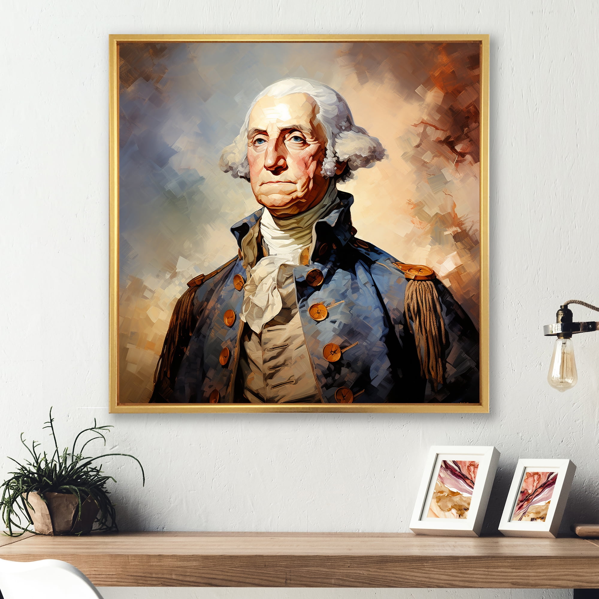Designart "Portrait of President George Washington in Vintage Style I ...