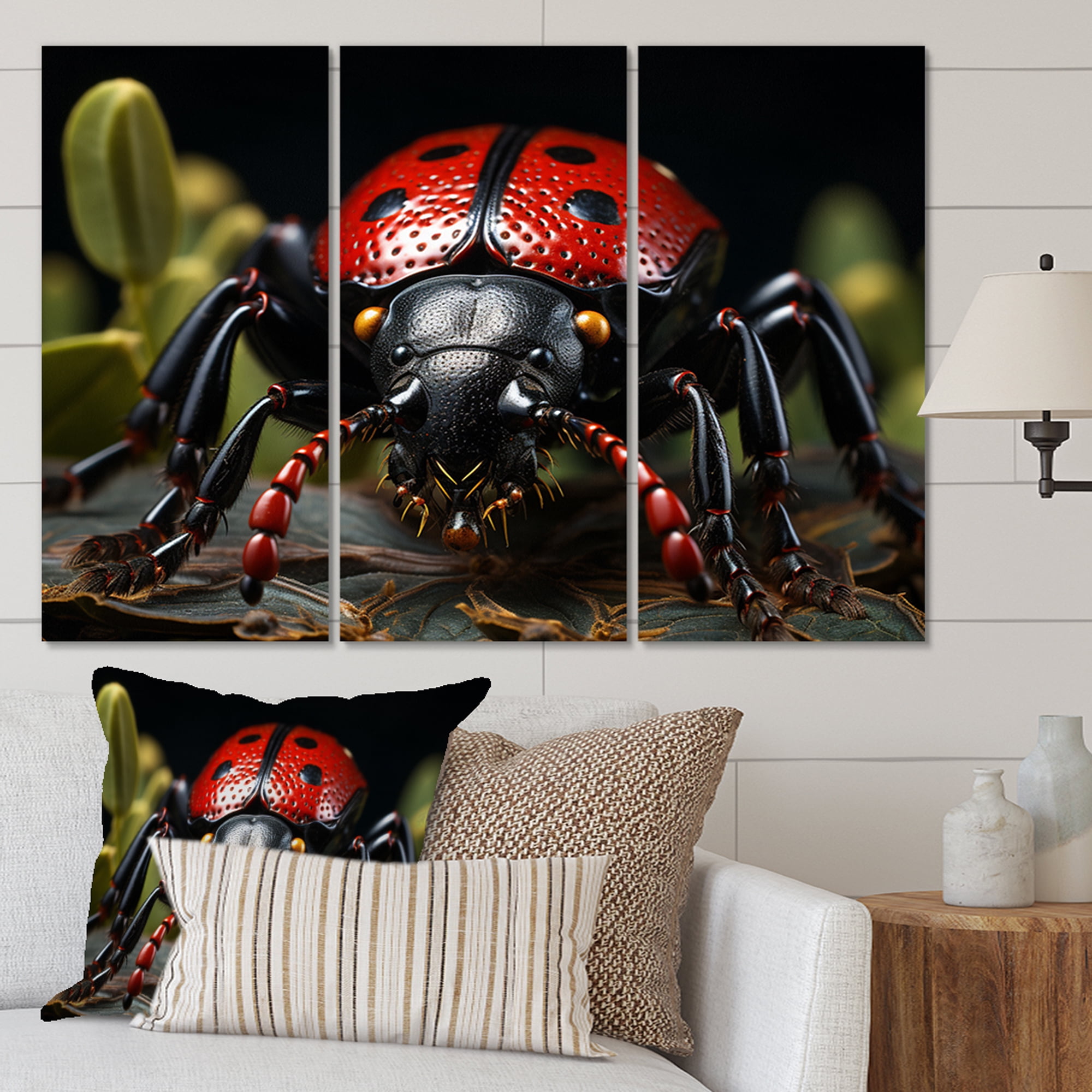 Designart "Portrait Stunning Insects Bugs painting II" Animals Wall Art ...