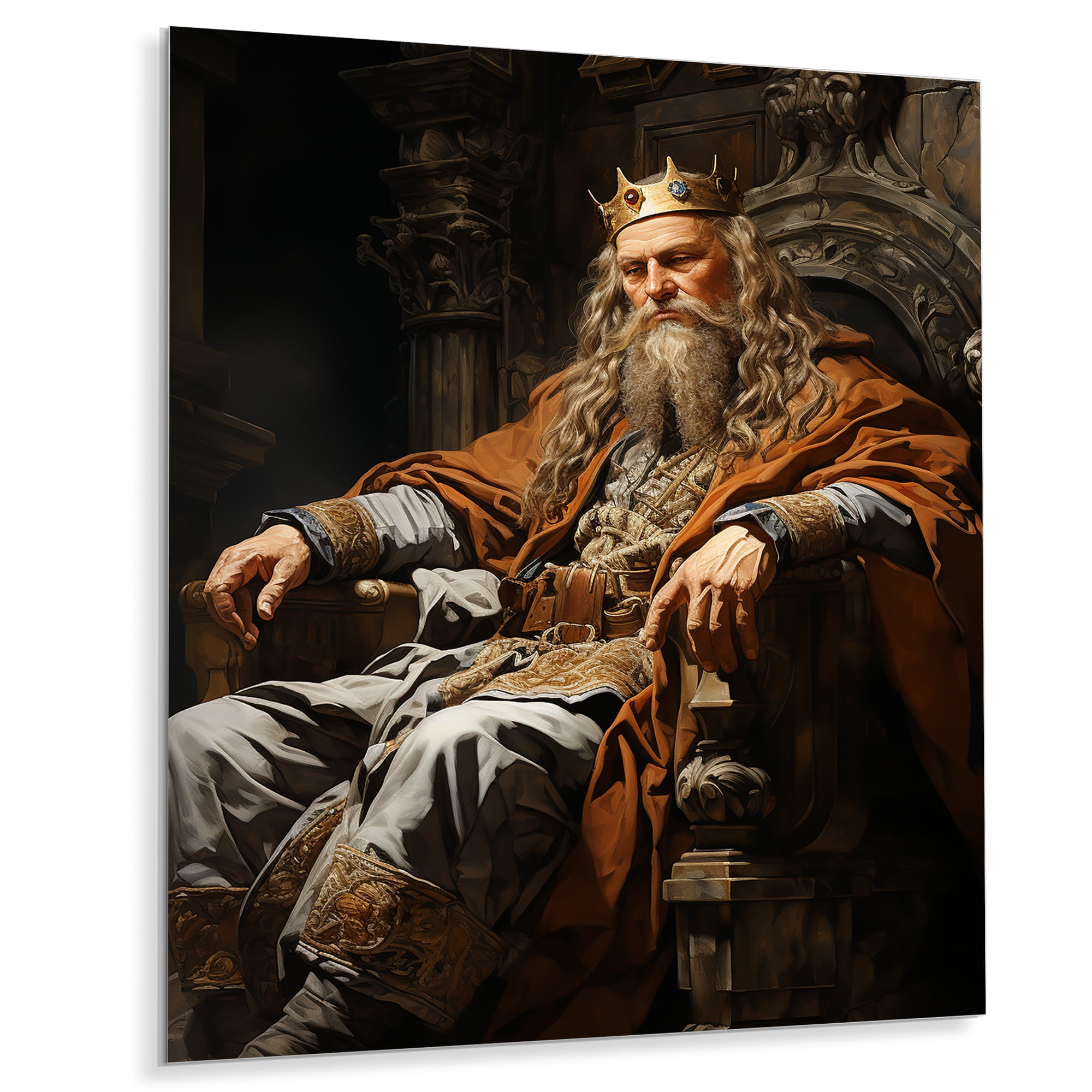 Designart "Portrait of Emperor Frederick II" Emperor Metal Art Print ...