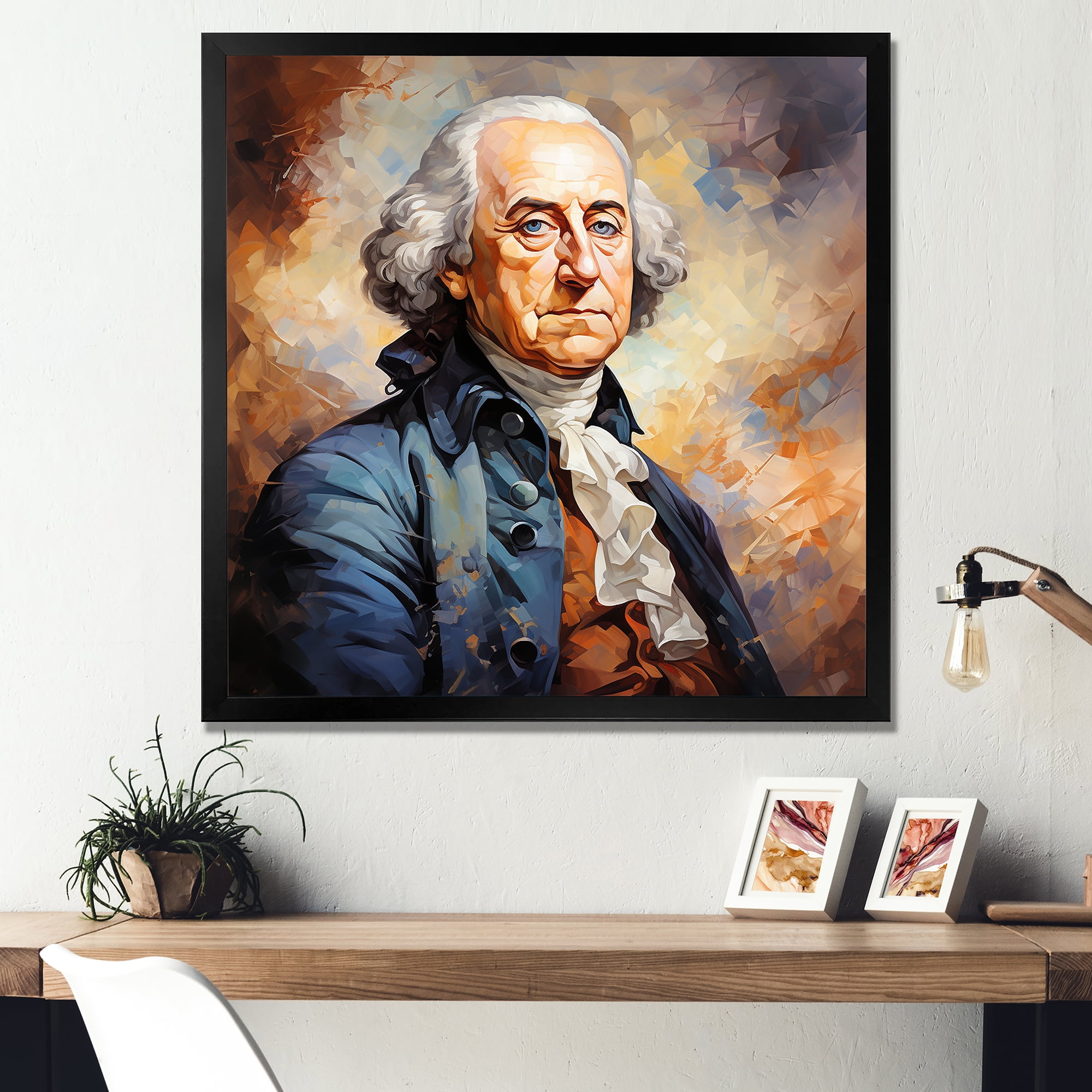 Designart "Portrait of President George Washington I" People Framed ...