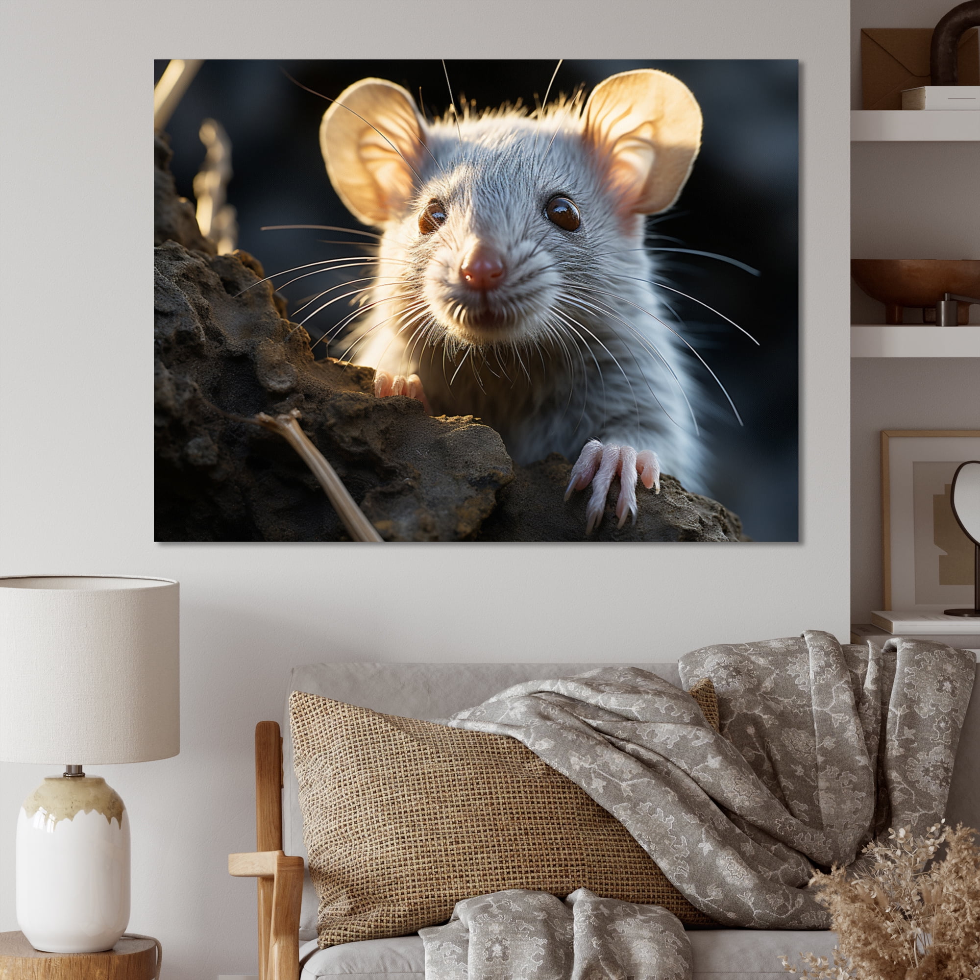 Designart "Portrait of a Cute Rodent" Animals Wall Art Print - Walmart.com