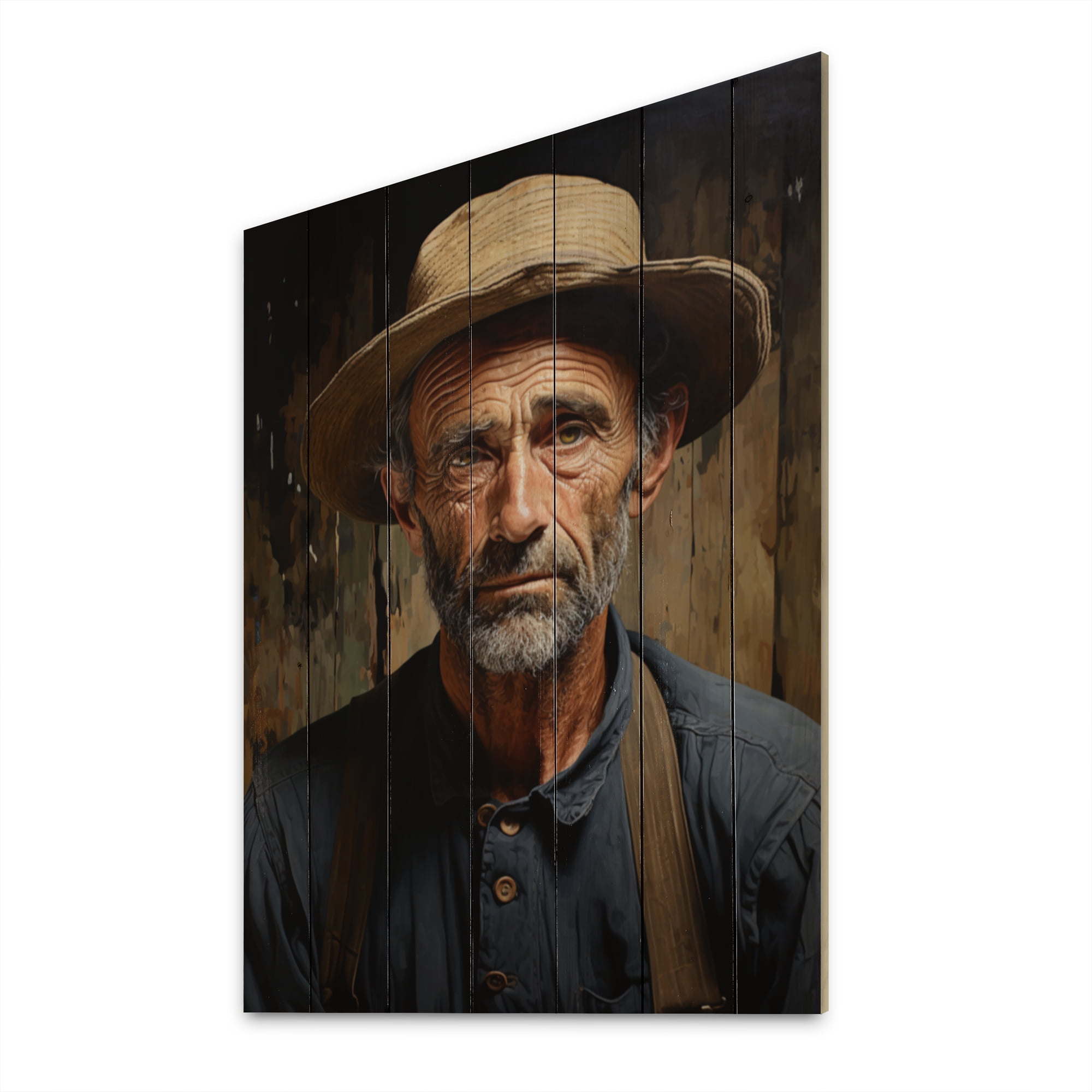 Designart "Portraits Ii Farmhouse Farmer wall art I" Portrait Print on ...