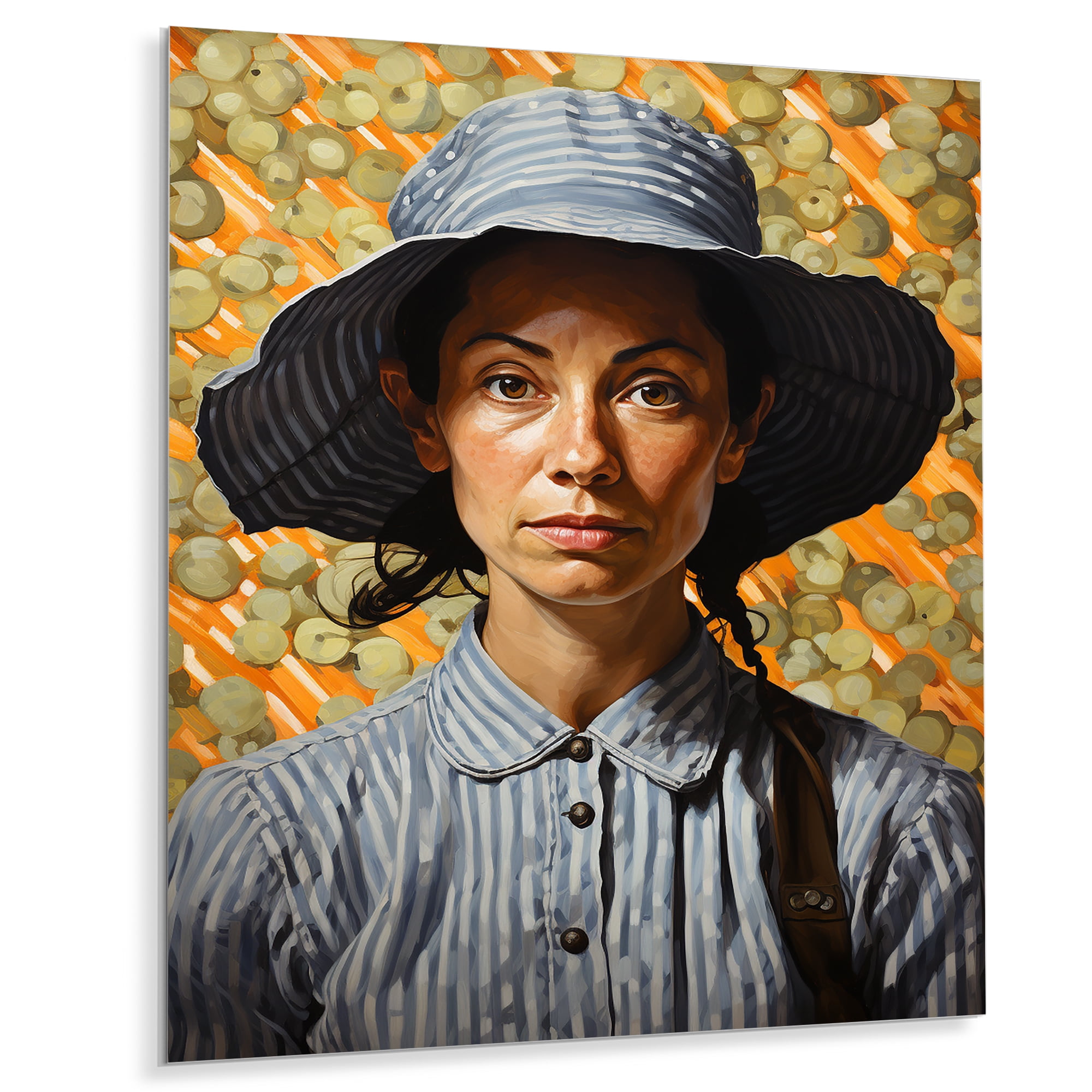 Designart "Portraits Ii Farmhouse Farmer wall art II" Portrait Metal ...