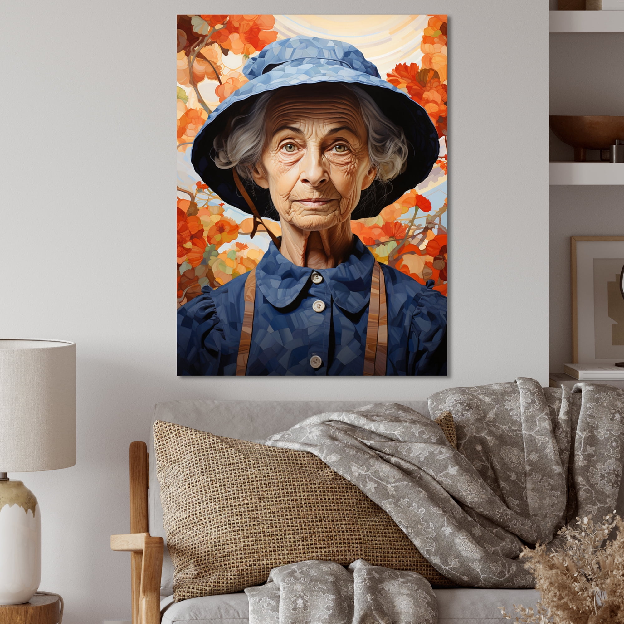 Designart "Portraits from the Farmhouse II II" Portrait Metal Wall Art ...
