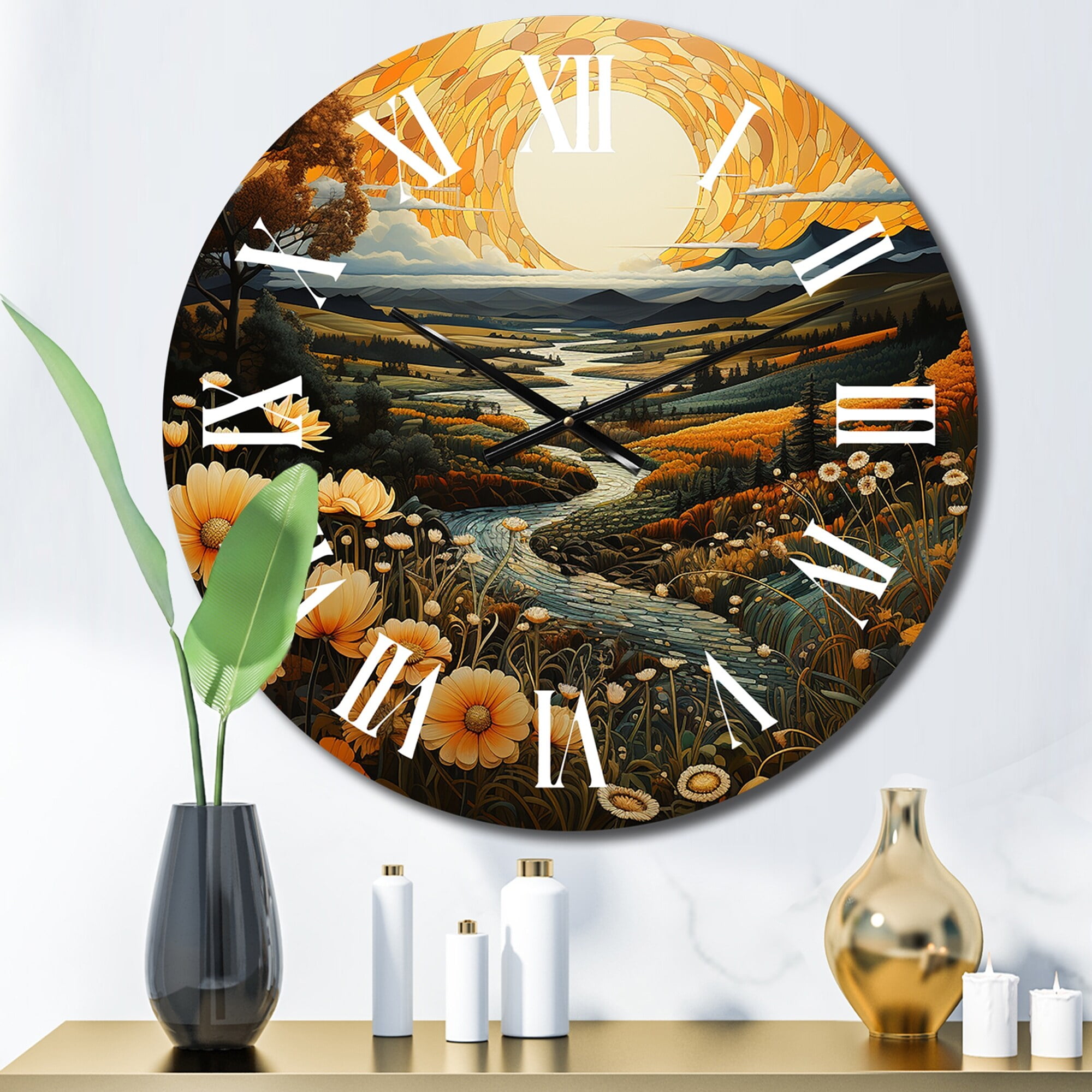 Designart "Prairies Serenity Painting II" Landscapes Oversized Wall ...