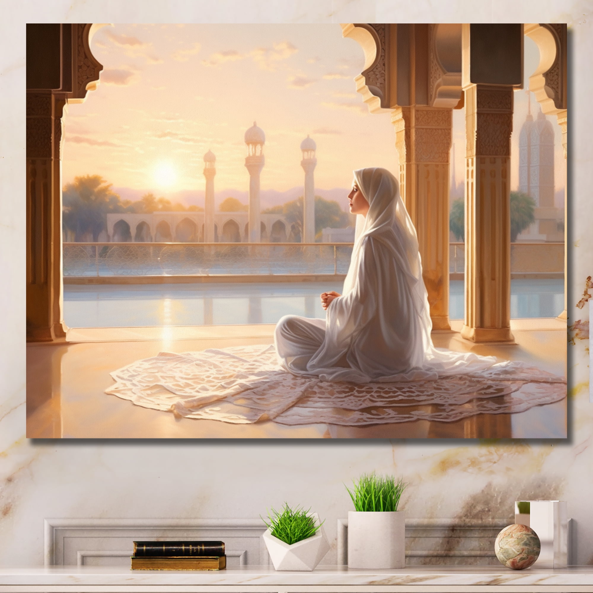 Designart "Prayer Faith Islam wall art III" Islamic Wall Art Print ...
