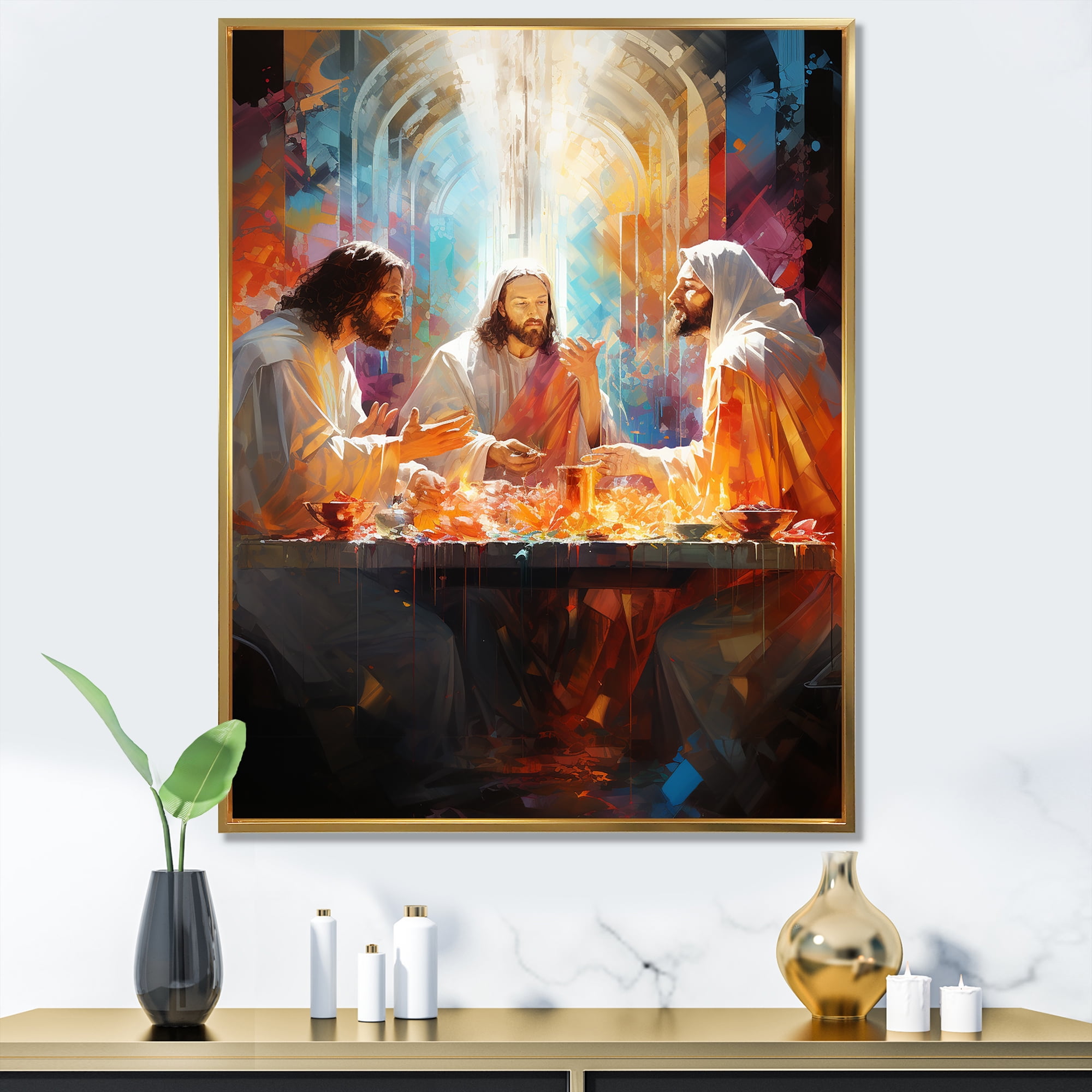 Designart "Pre-Last Supper Religious Pop Art" Christianity Floater ...