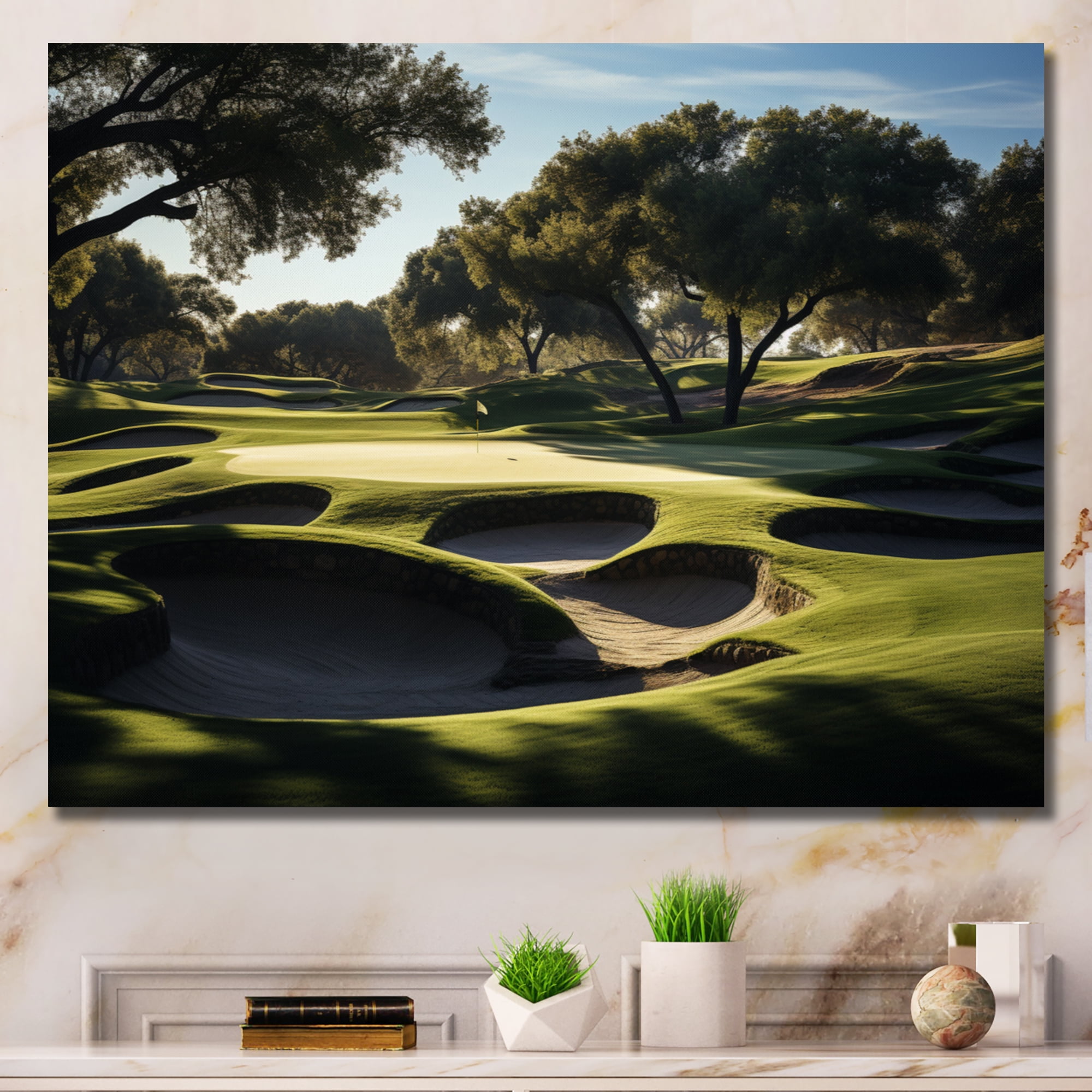 Designart "Precise Putting on the Golf Course I" Sports Wall Art Living ...
