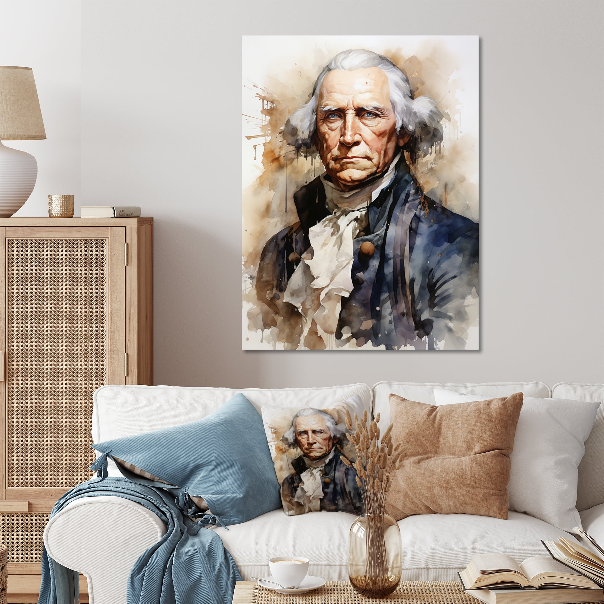 Designart "President George Washington Portrait Founding Father s ...